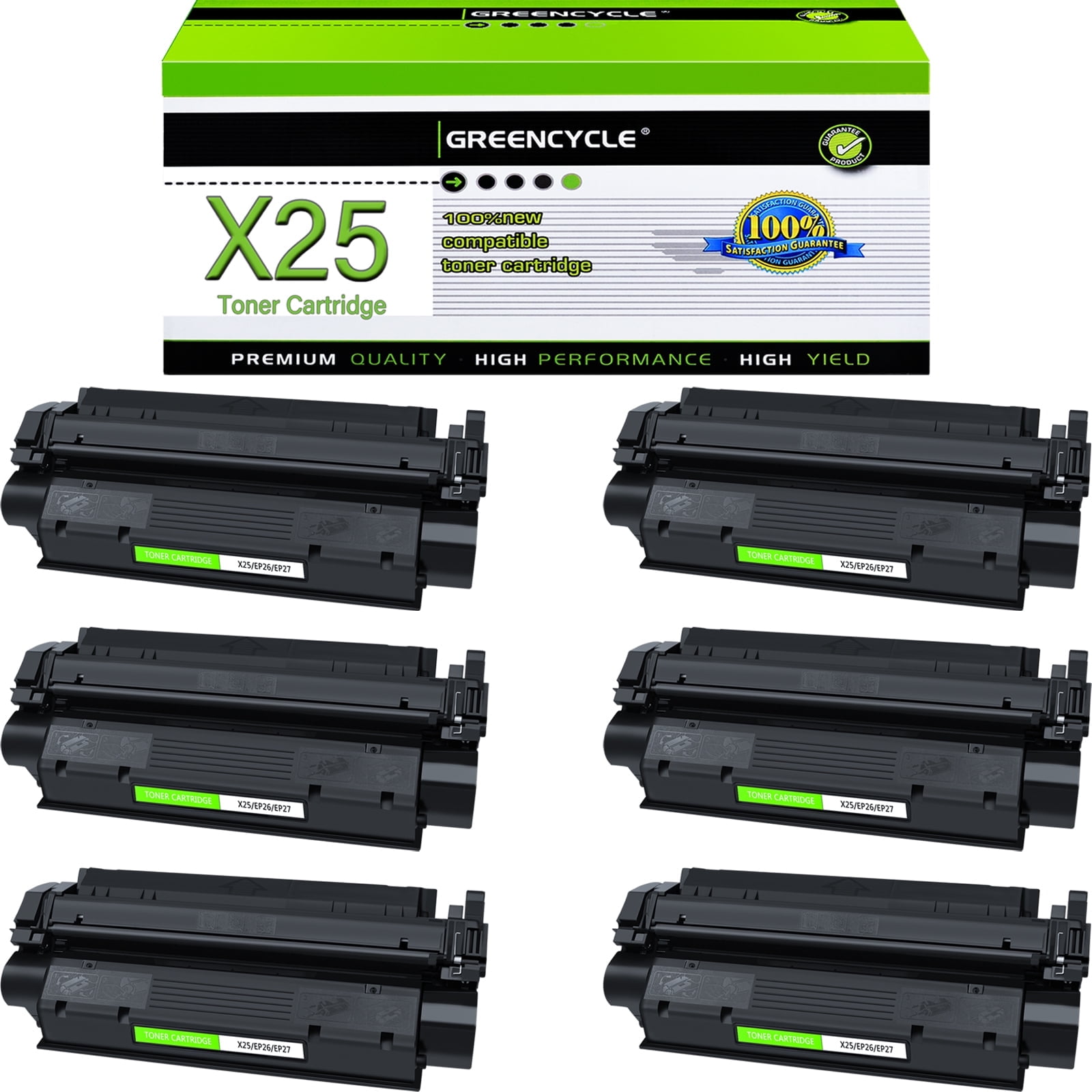greencycle Compatible Toner Cartridges Replacement for Canon X25 X-25 ...