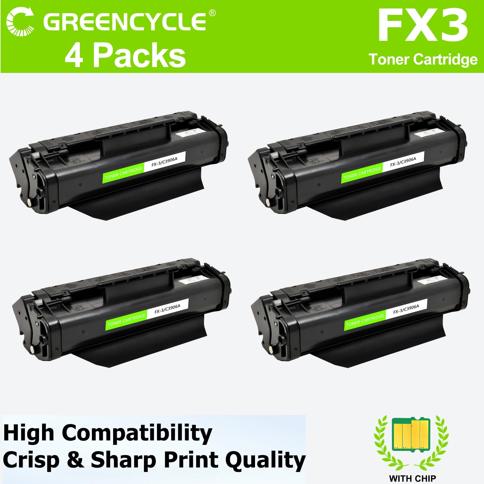 greencycle FX3 Toner Cartridge Replacement Compatible for Canon FX-3 ...