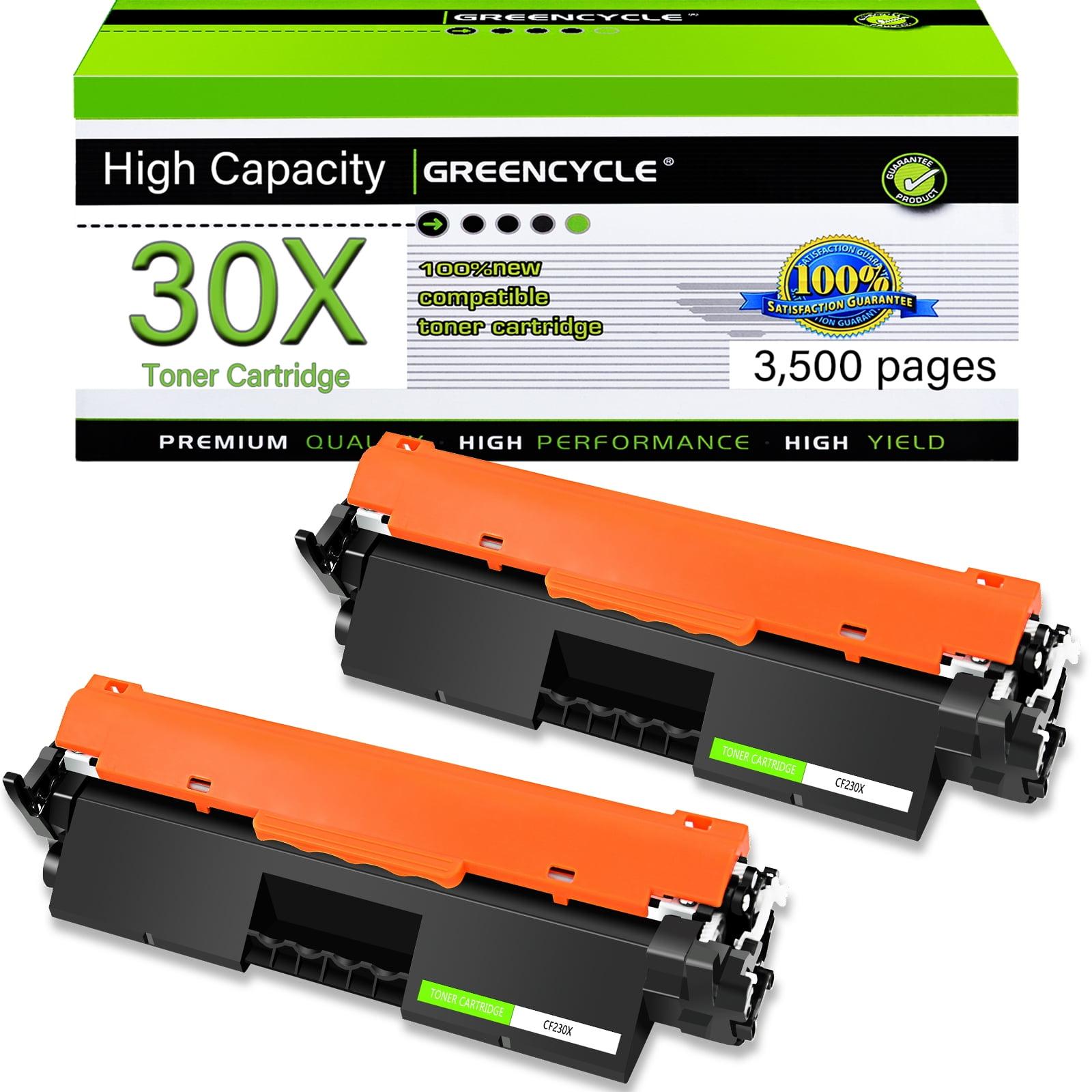 HP 30X (CF230X) Black High Yield LasetJet Toner Cartridge, 2-Pack ...