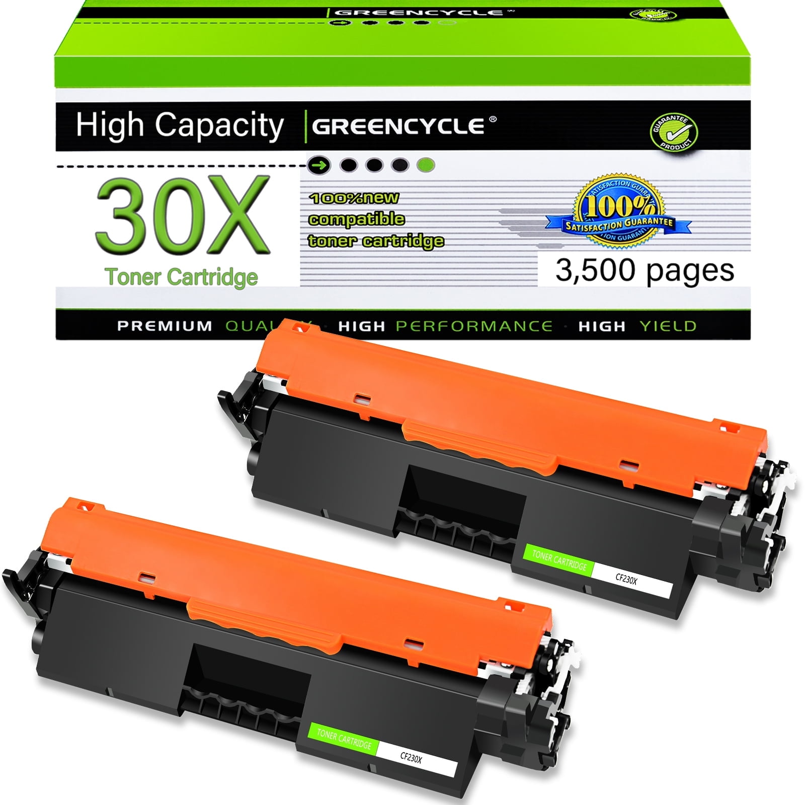 HP 30X (CF230X) High Yield Black LaserJet Toner Cartridge, 2-Pack ...