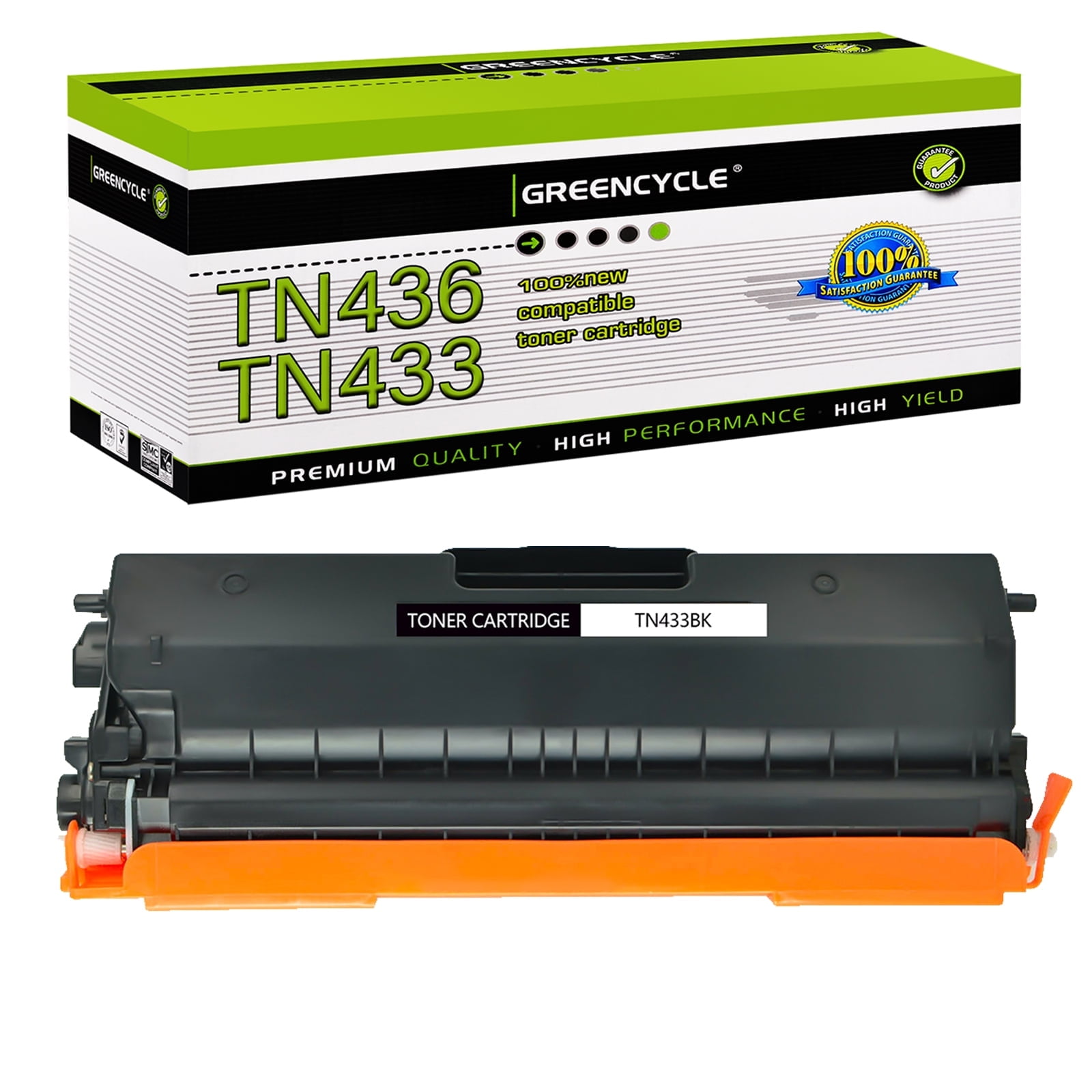 greencycle TN436 TN433 Black Toner Cartridge Compatible for Brother TN ...