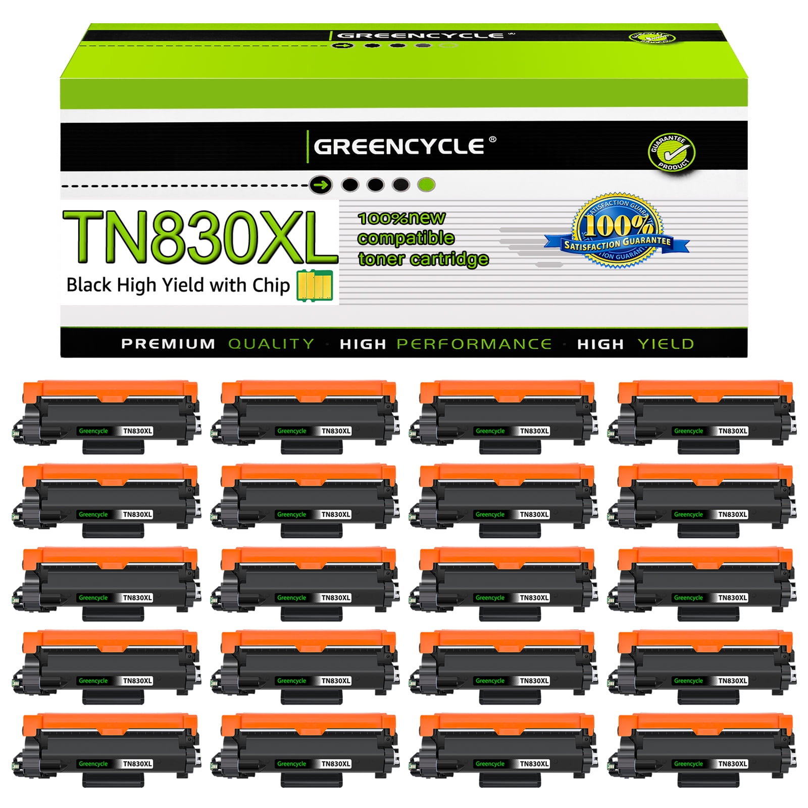 greencycle TN830XL Toner Cartridge Replacement Compatible for Brother ...
