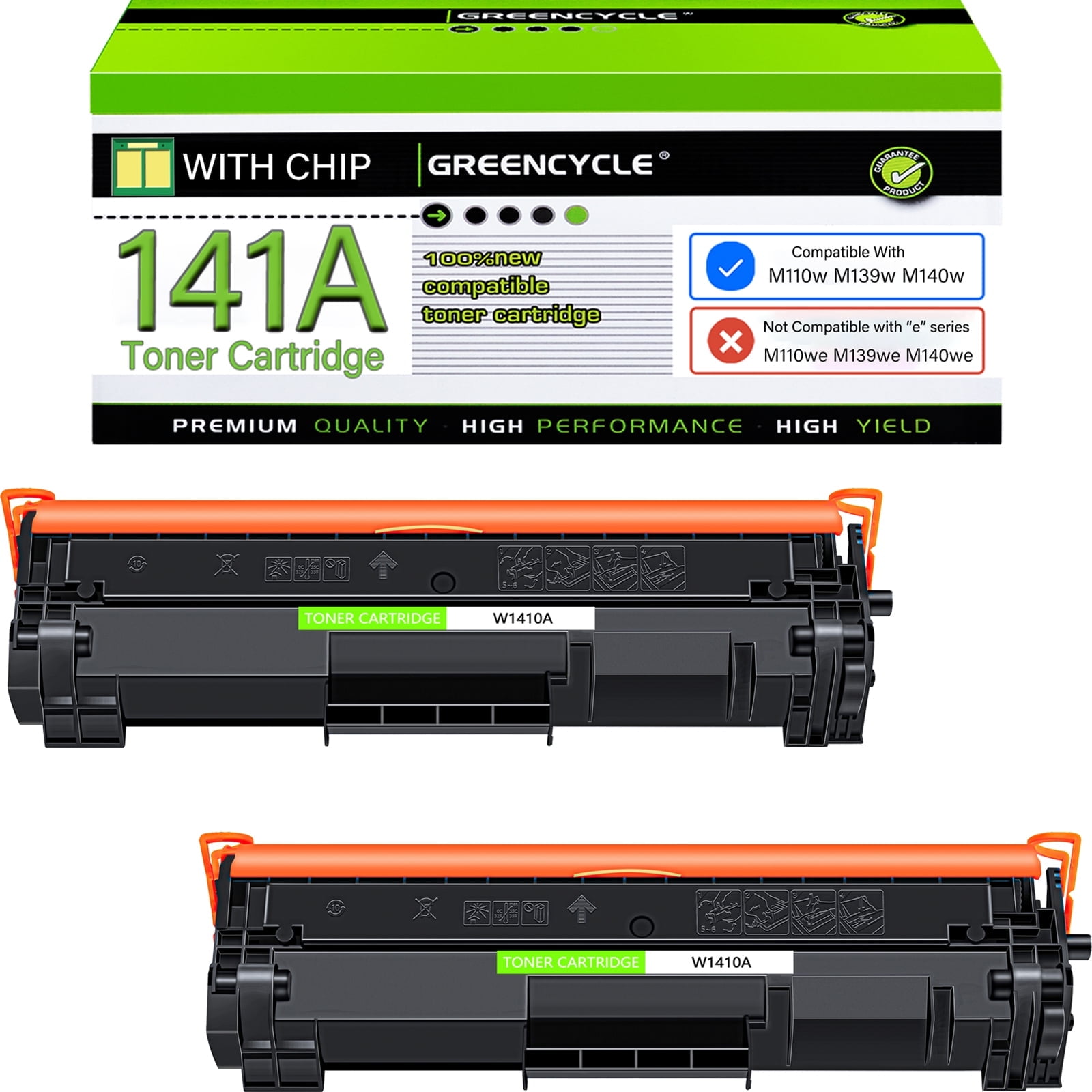 greencycle W1410A Compatible Replacement for Hp 141A Black Toner ...