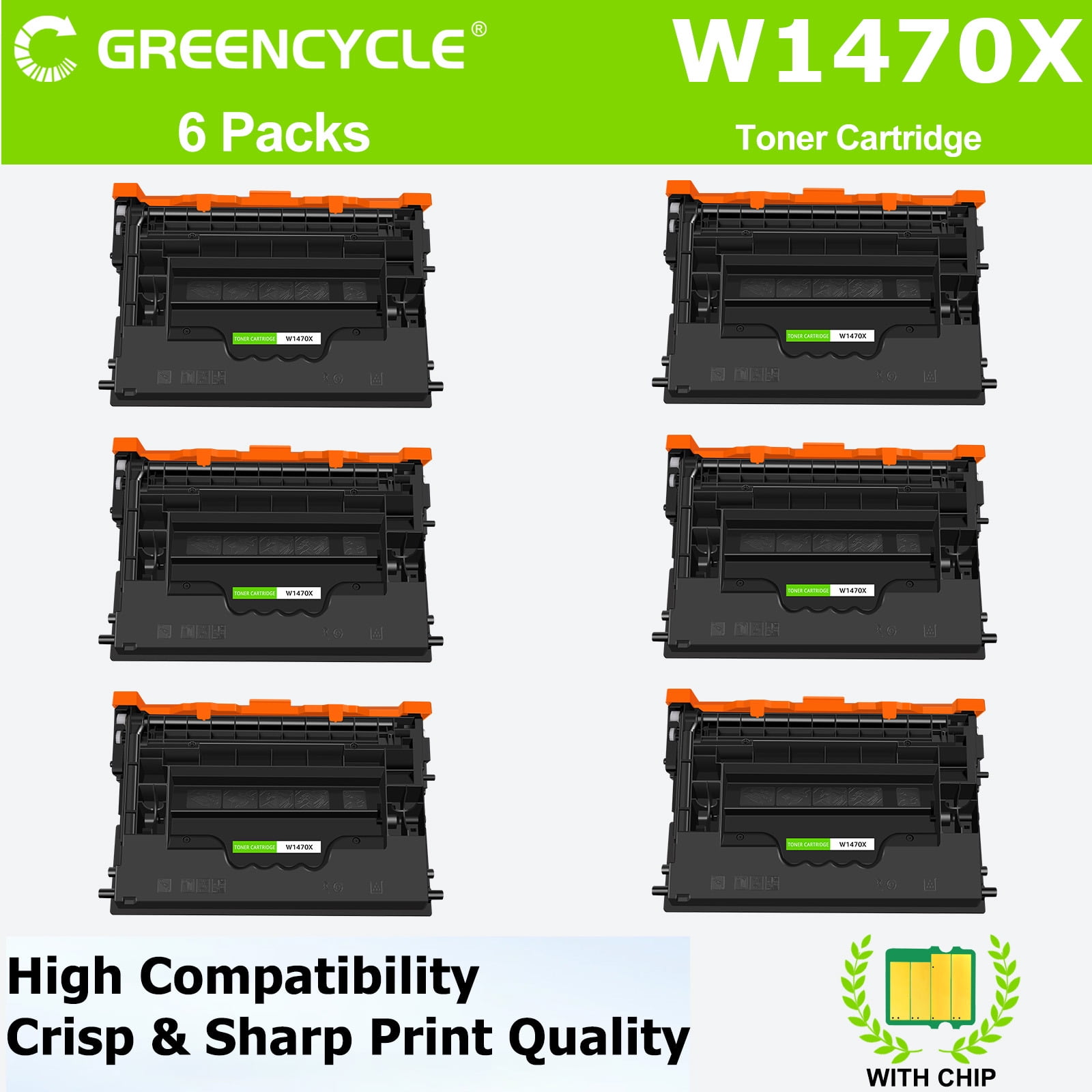 greencycle W1470X With Chip Toner Cartridge Replacement Compatible for ...