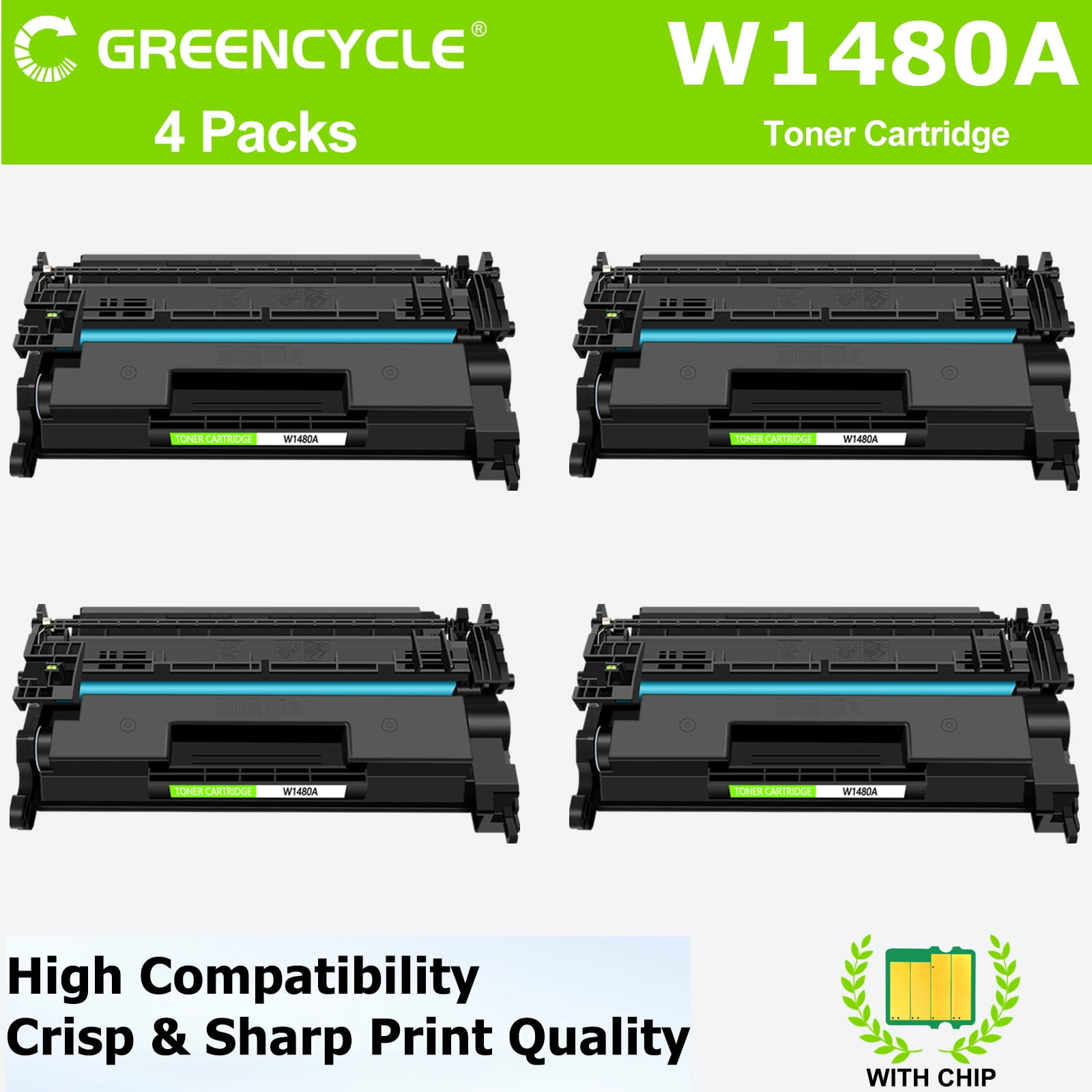 greencycle W1480A With Chip Toner Cartridge Replacement Compatible for ...
