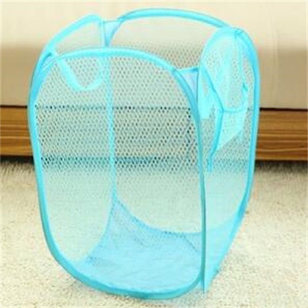 Hevirgo Foldable Pop Up Laundry Bag Home Mesh Washing Basket Bin Hamper ...