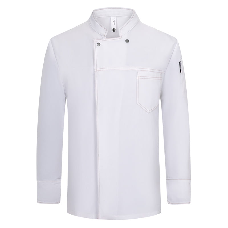 grey Chef uniform Long Sleeve chef jacket Cook Coat Chef T-shirt Baker ...