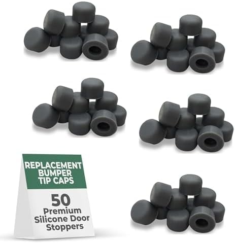 grey premium silicone door stopper tips 1/4" inner diameter door ...