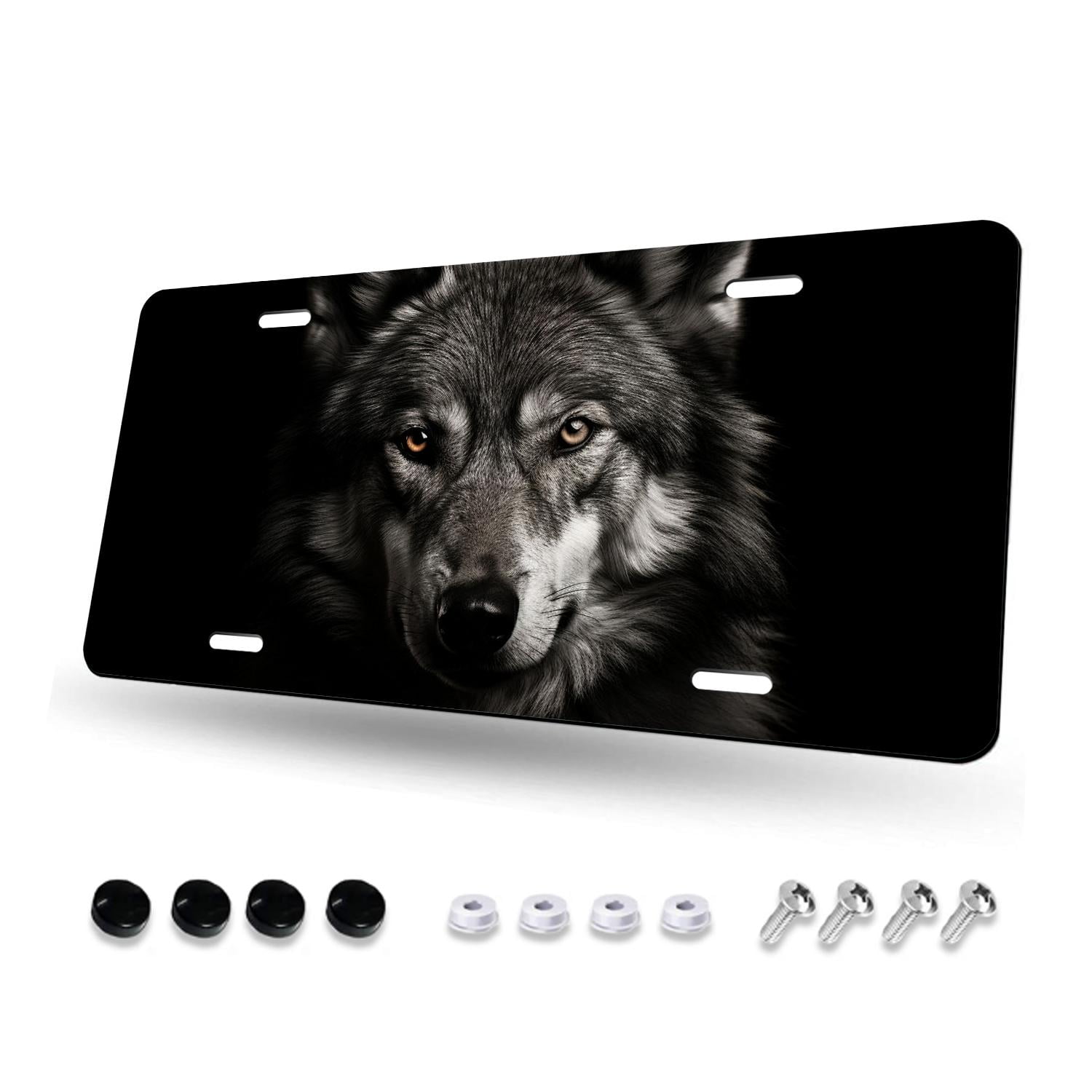 grey wolf female Beautiful Design Plate Cover, Decorative Aluminum ...