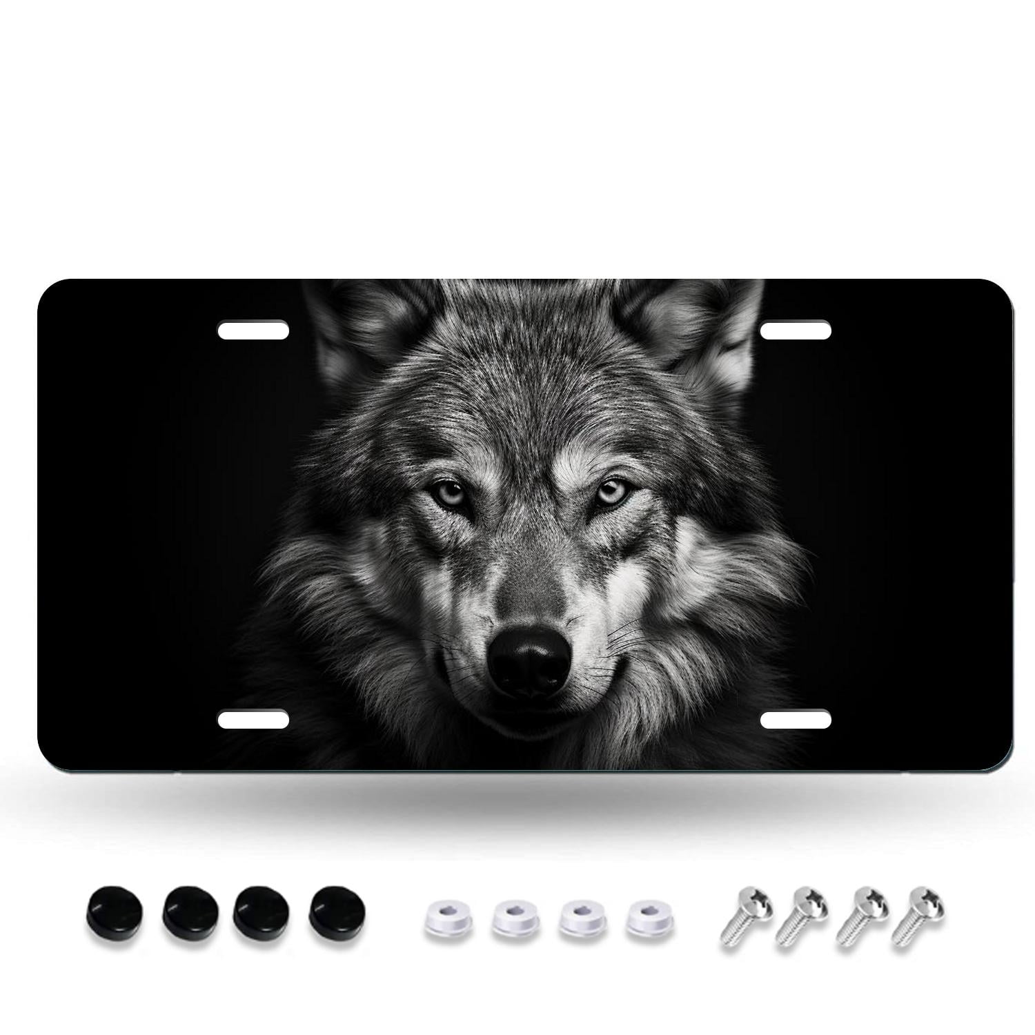 grey wolf female beautiful Plate Cover, Decorative Aluminum Novelty ...