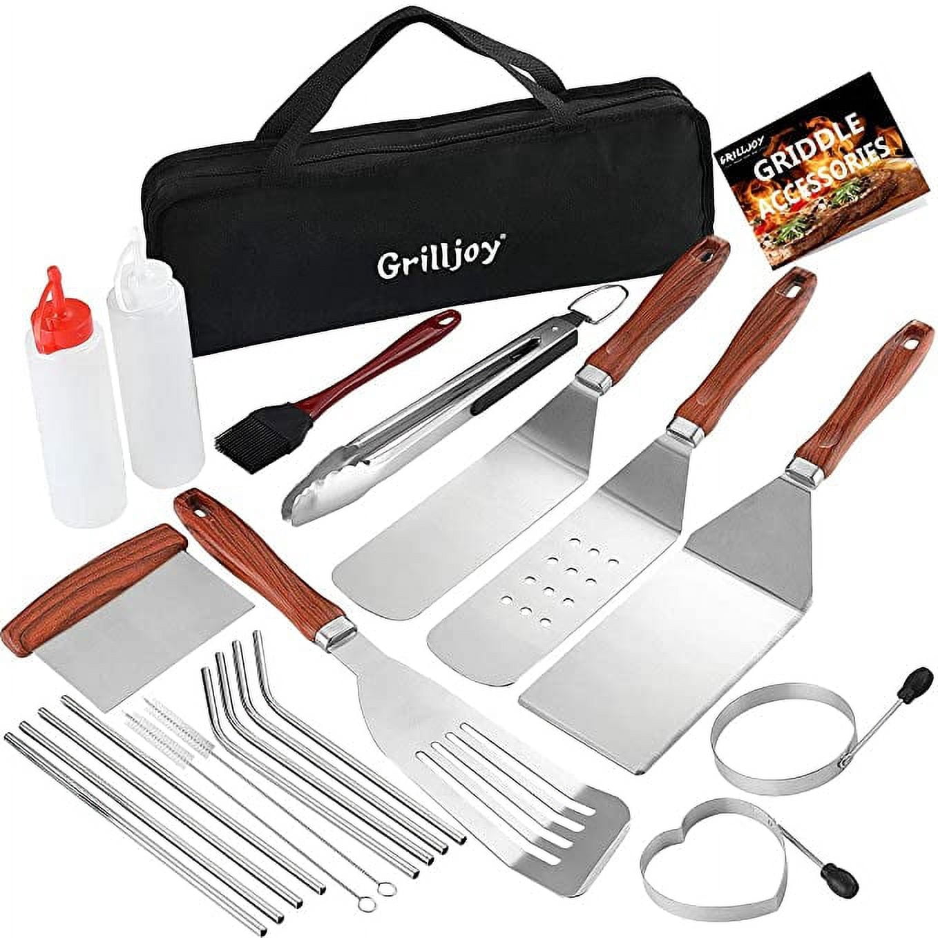 grilljoy 22PC Griddle Accessories Kit - Exclusive Griddle Tools ...