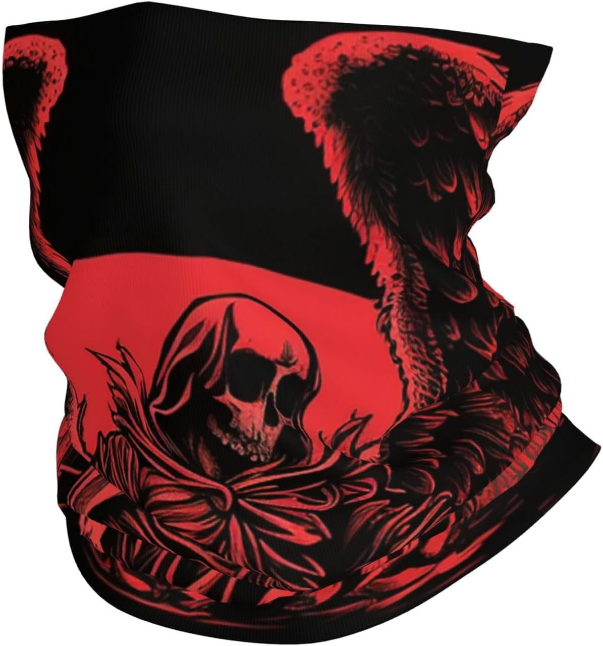 grim reaper skull angel demon skeleton red Neck Gaiter Face Cover Scarf ...