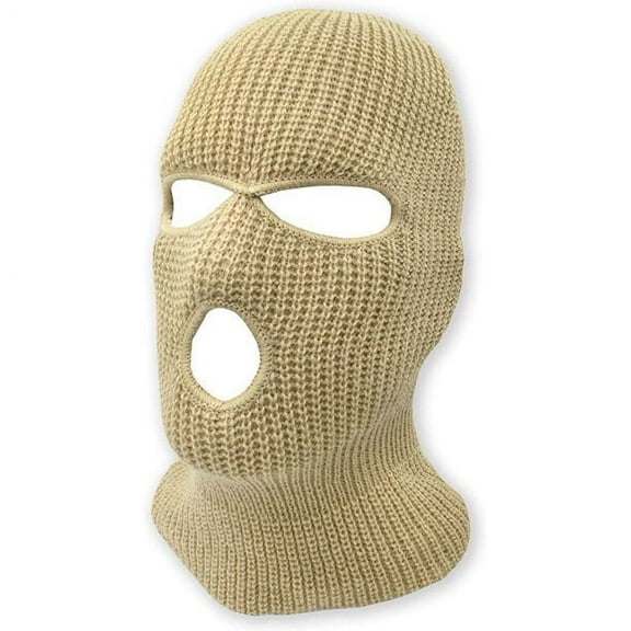3-Hole Ski Mask Full Face Woolen Knitted Hat Warm Outdoor Cycling Mask ...