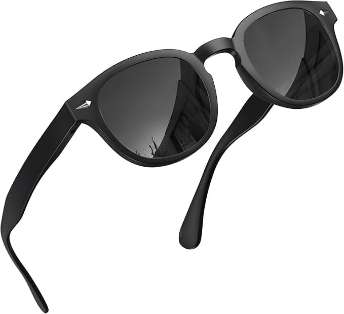 grinderPUNCH Polarized Round Sunglasses for Women Men Stylish Retro ...