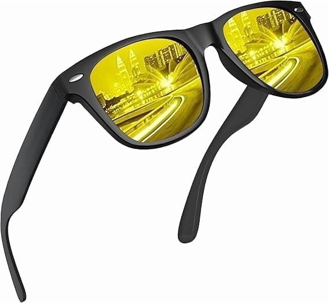 Grinderpunch Night Vision Yellow Lens Glasses Anti Glare Driving Sun ...