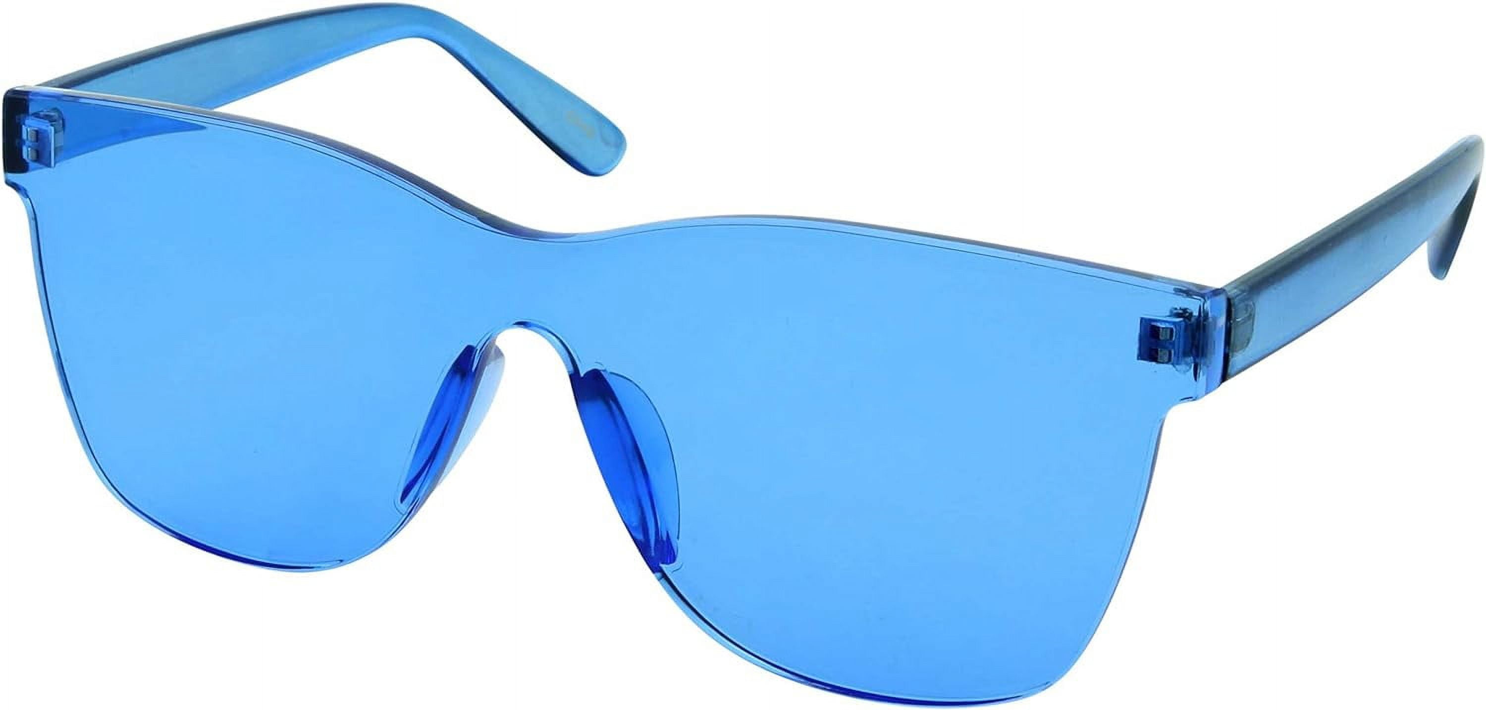 grinderPUNCH Tinted Colorful Lens Rimless Sunglasses - Transparent ...