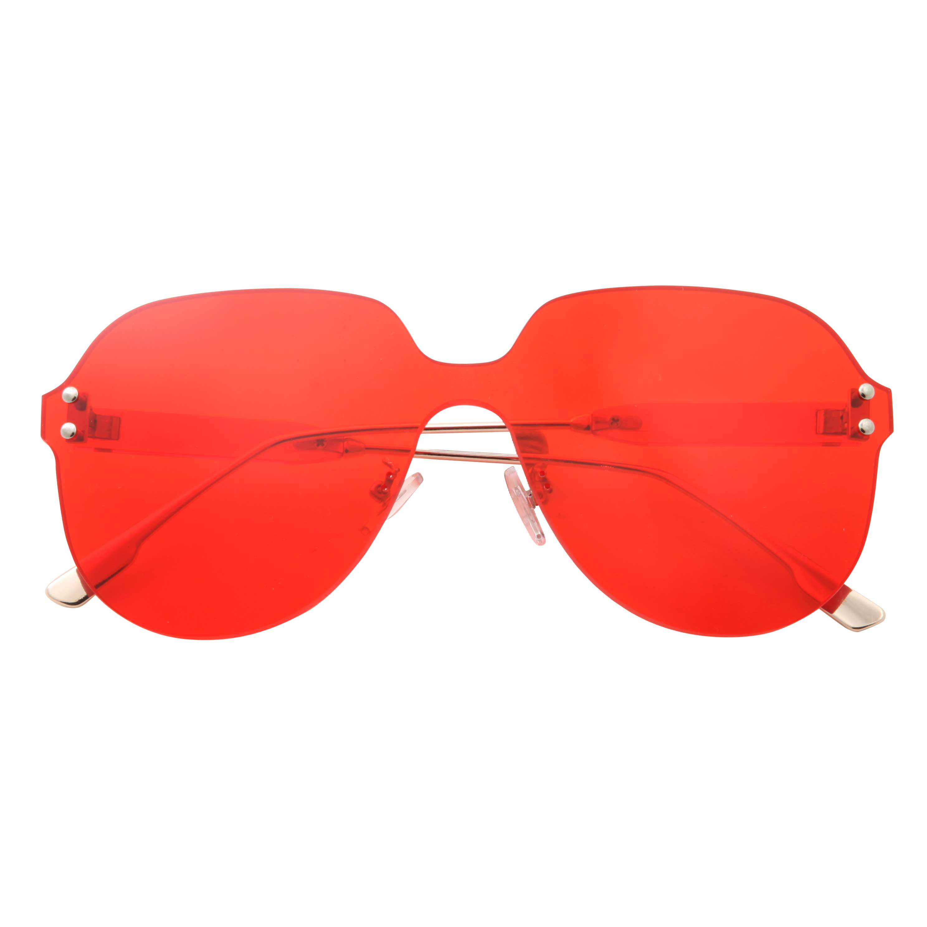 Grinderpunch Xl Oversized Clear See Through Colorful Lens Rimless Adult