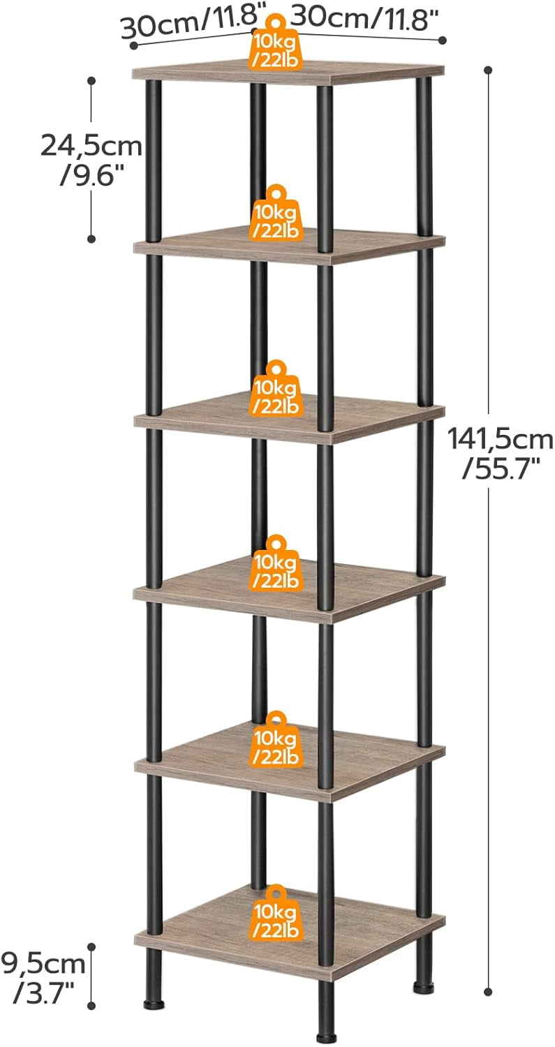 grqwdhj 6-Tier Corner Shelf Corner Rack Display Shelf Tall Storage Rack ...