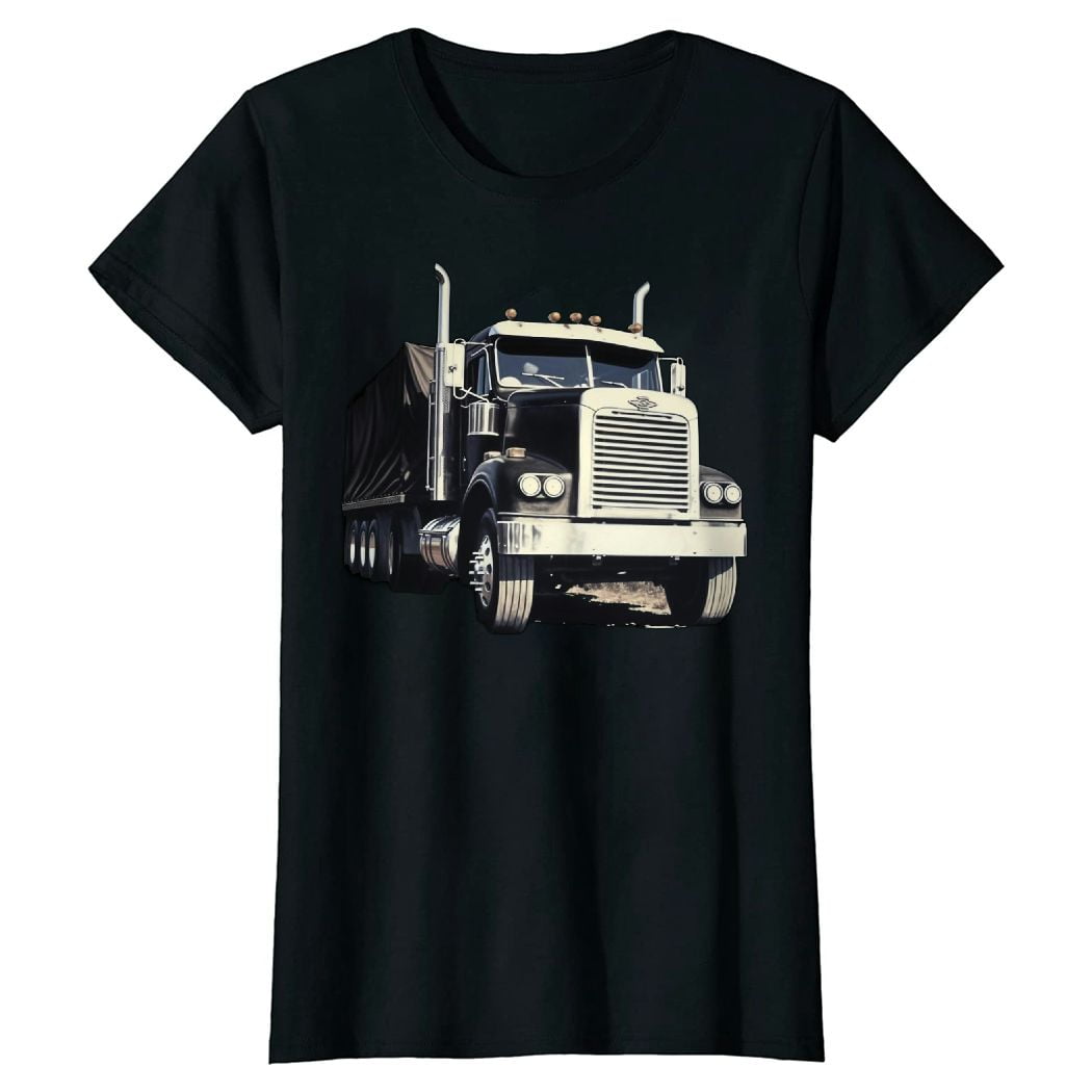 grunge classic Big American cabover truck or lorry a big rig T-Shirt ...