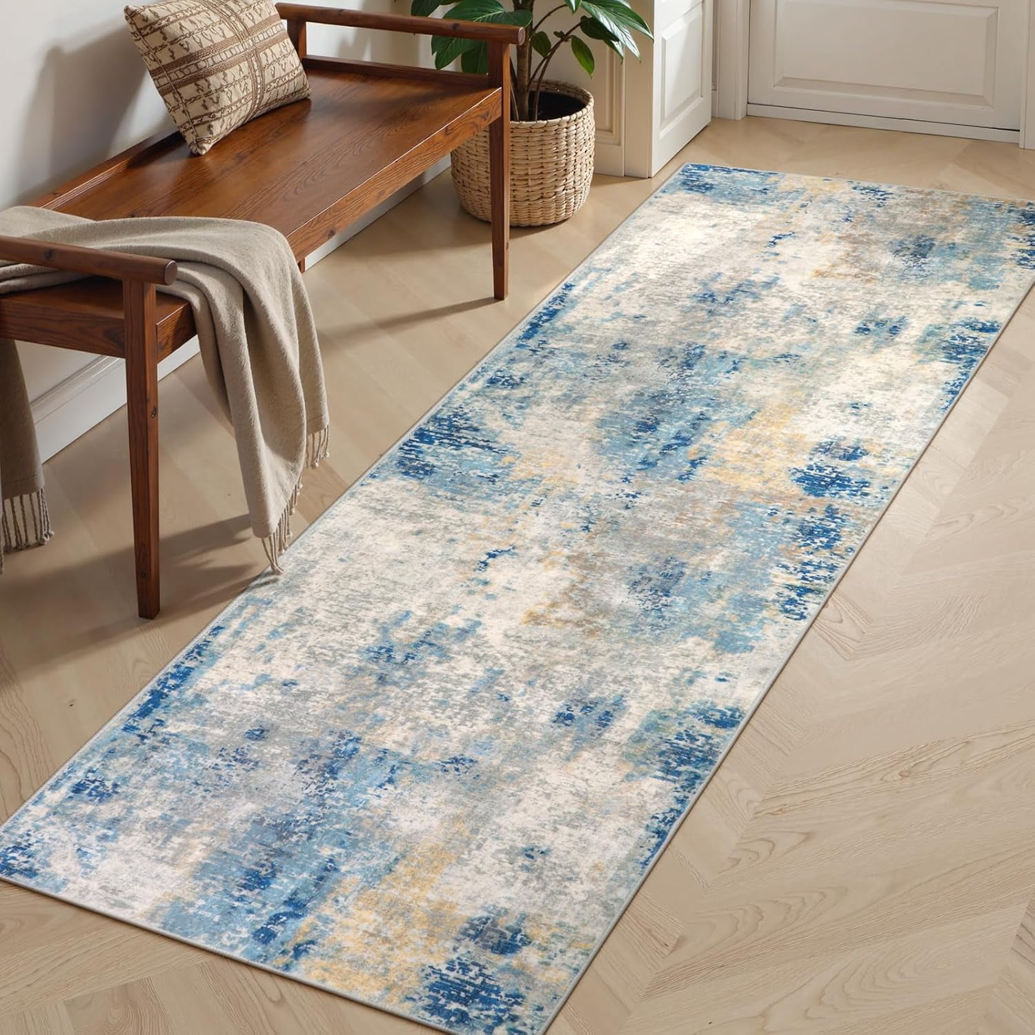 VYIHBO KFHDMCV KFHDMCV Abstract Washable Bathroom Runner Rug 2x5 Non ...