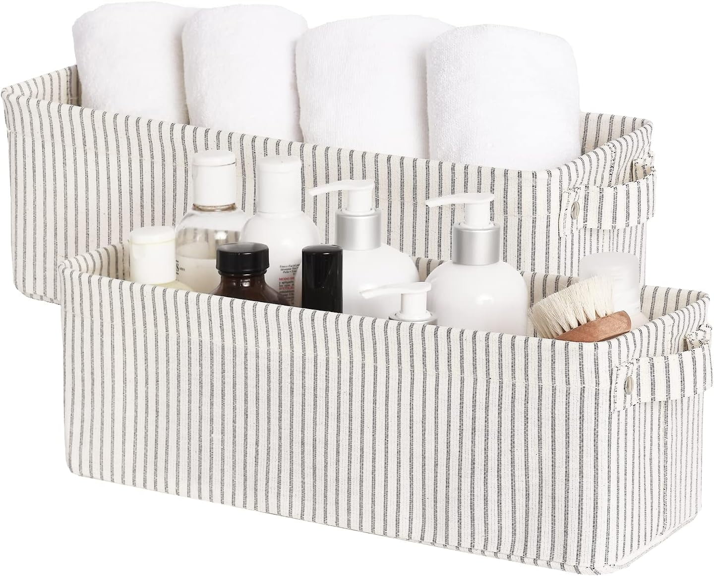 VTUBUON Narrow Storage Bins Small Basket for Closet and Shelves Fabric ...