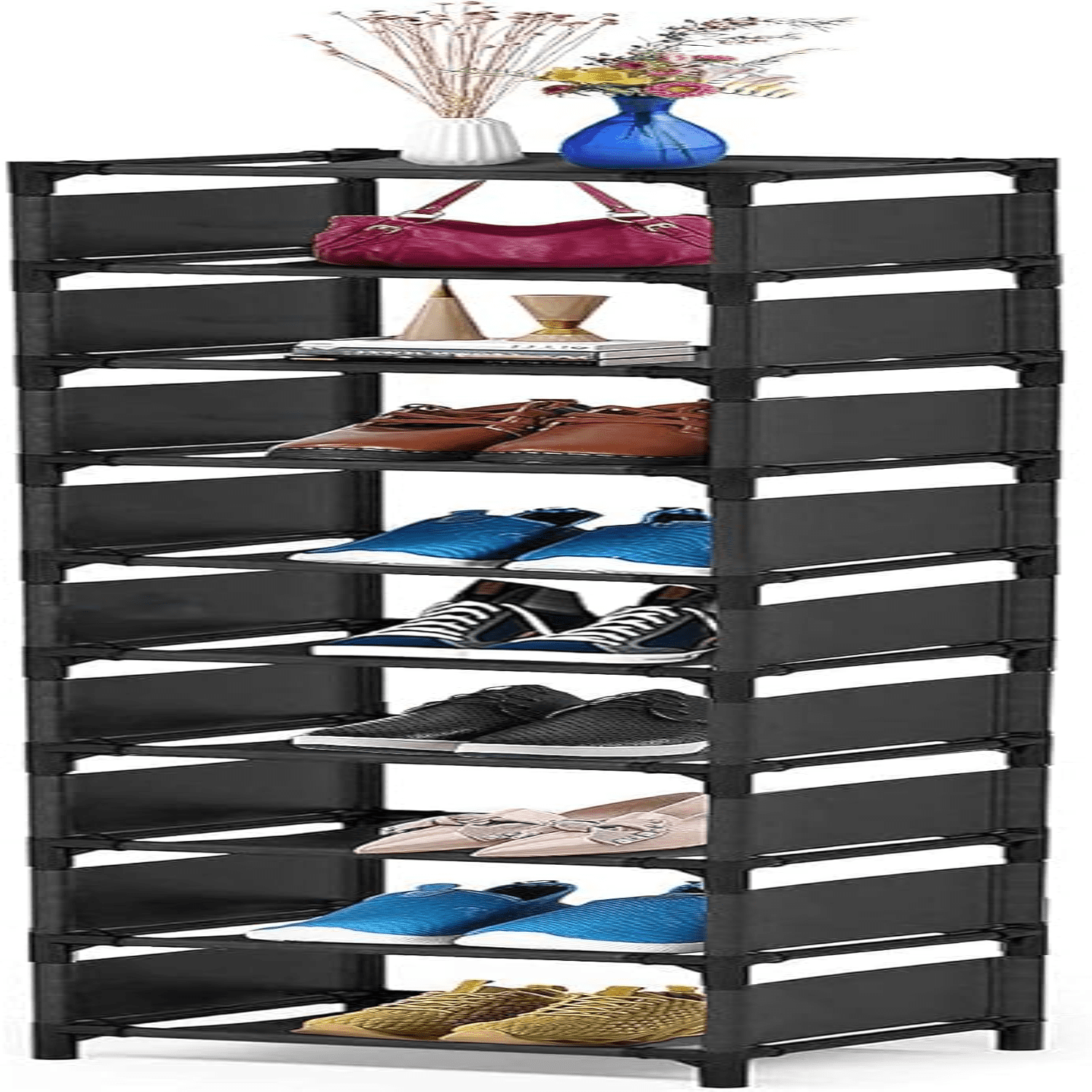 gsjkfkla Shoe Rack 3 Tier Long Shoe Organizer Shoe Storage Shoe Rack ...