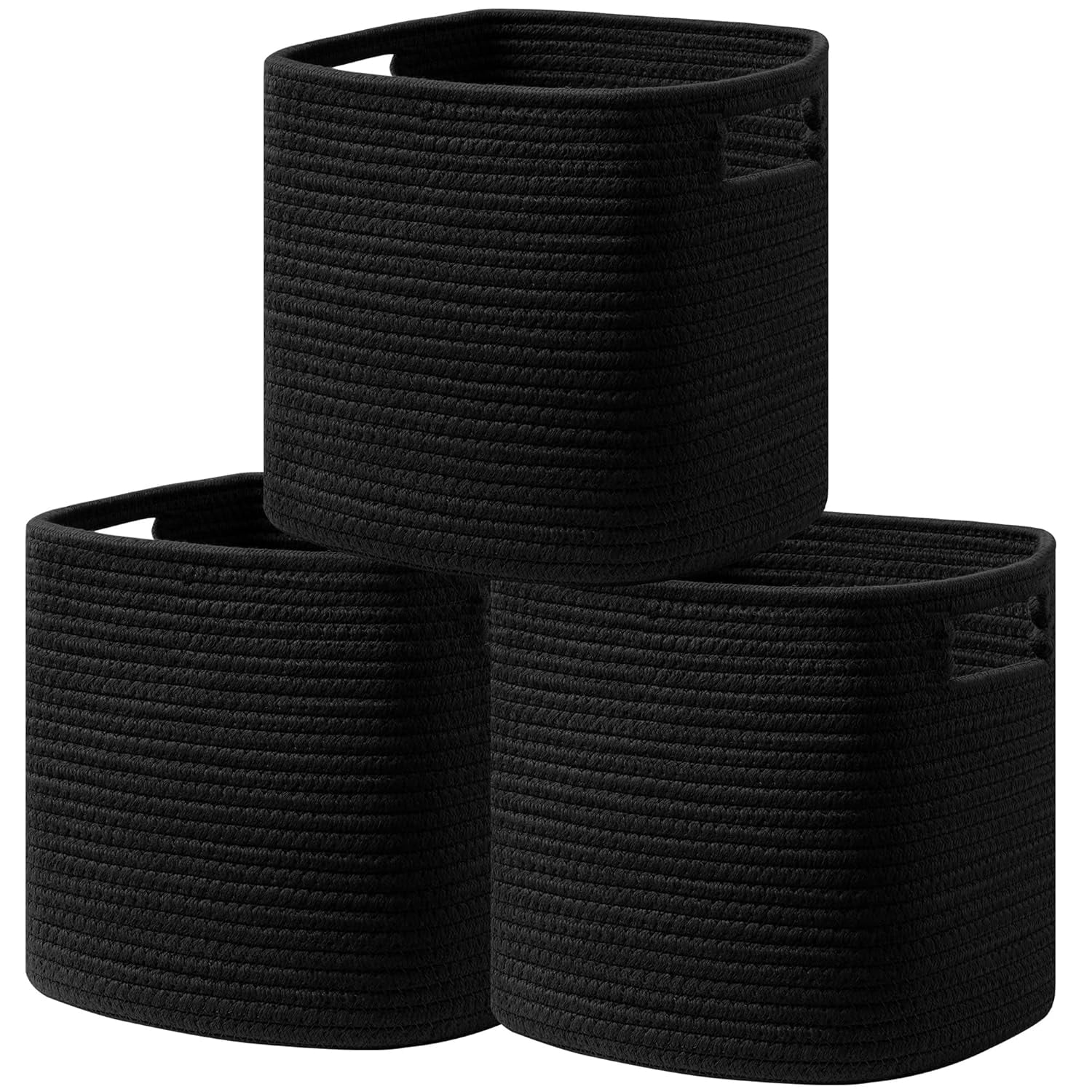 gsjkfkla Storage Cubes 11 Inch Cotton Rope Woven Baskets for Organizing ...