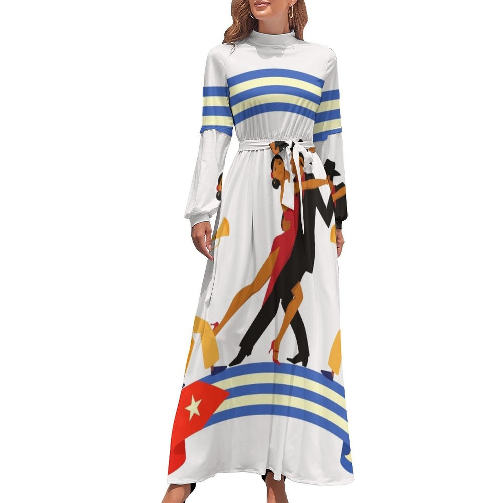 guayabera cuban style Long Dress sexy dress women's fashion dresses ...