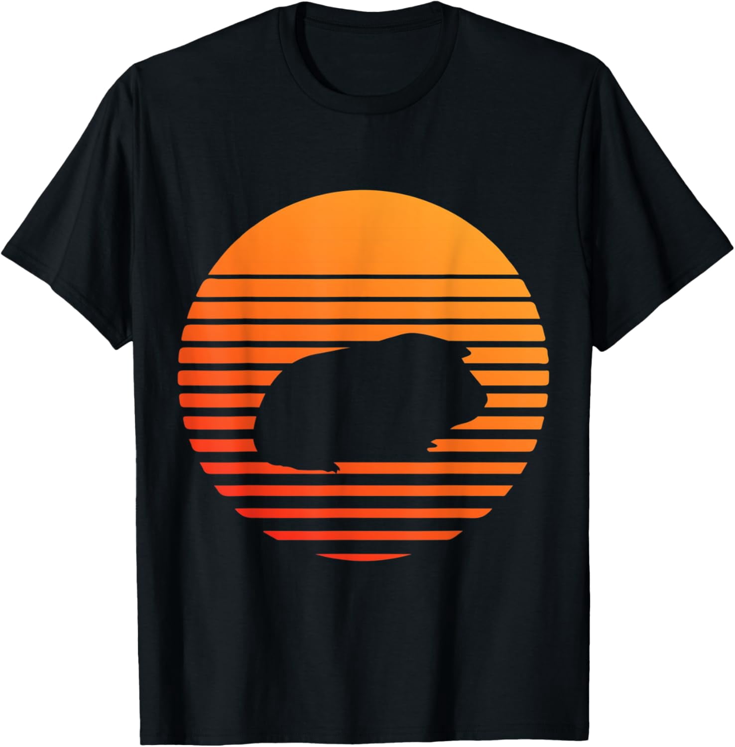 guinea pig Shadow silhouette in front of a Sun T-Shirt men and women ...