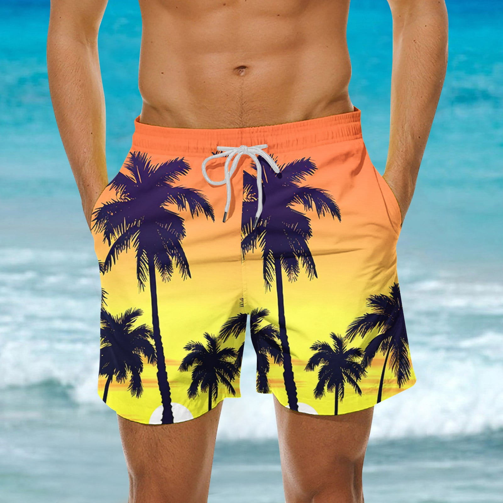 guisaled Big And Tall Swim Trunks For Men Swim Trunks Men 5 Inch Inseam ...