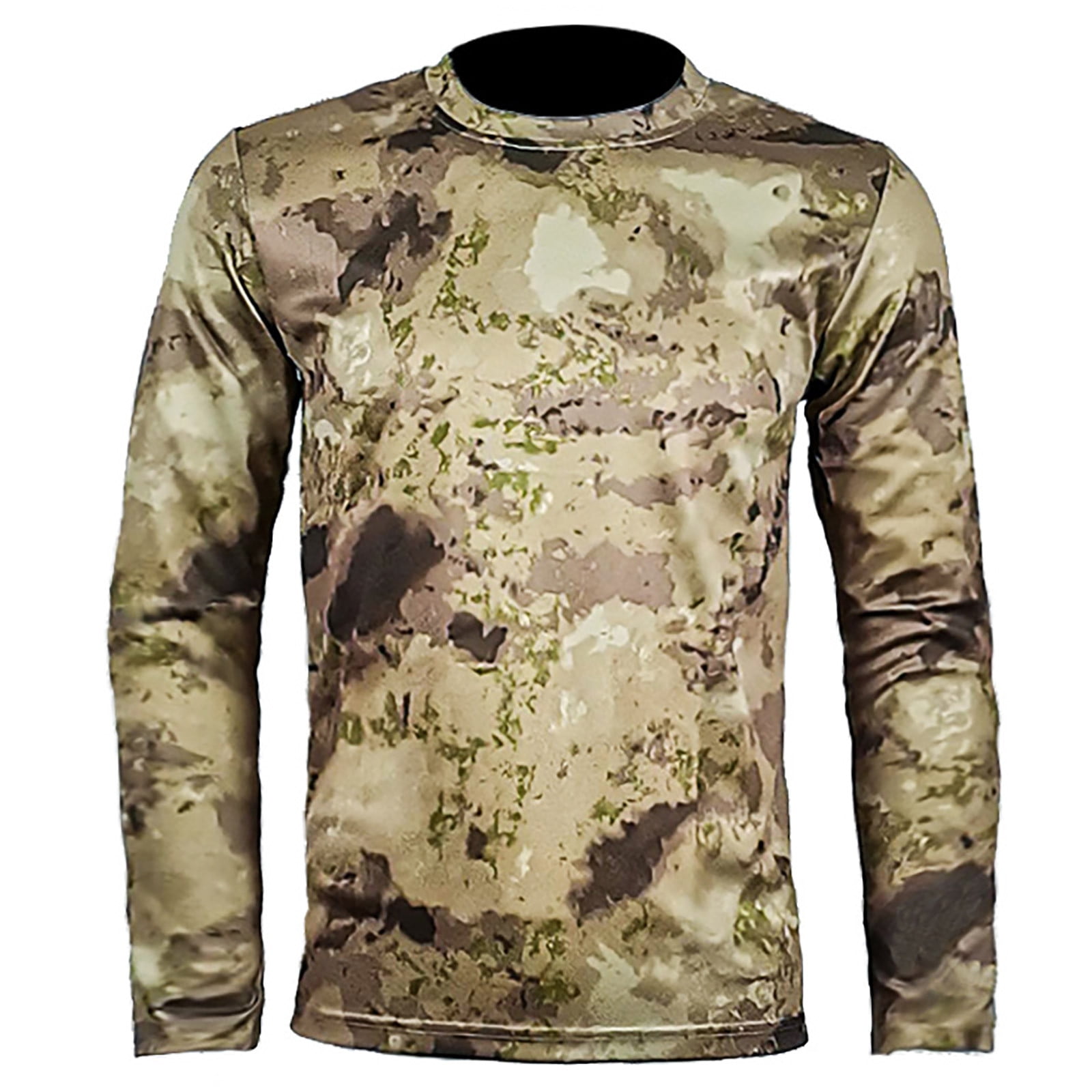 guisaled Camo Shirts for Men Hunting Long Sleeve Quick Dry Workout Tops ...