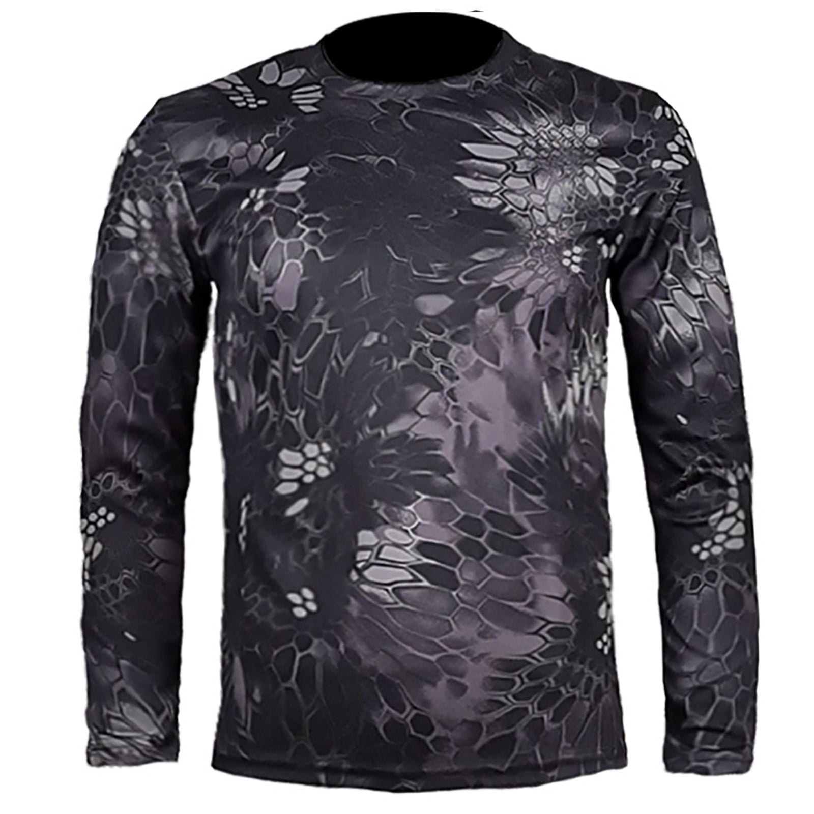guisaled Camo Shirts for Men Hunting Long Sleeve Quick Dry Workout Tops ...