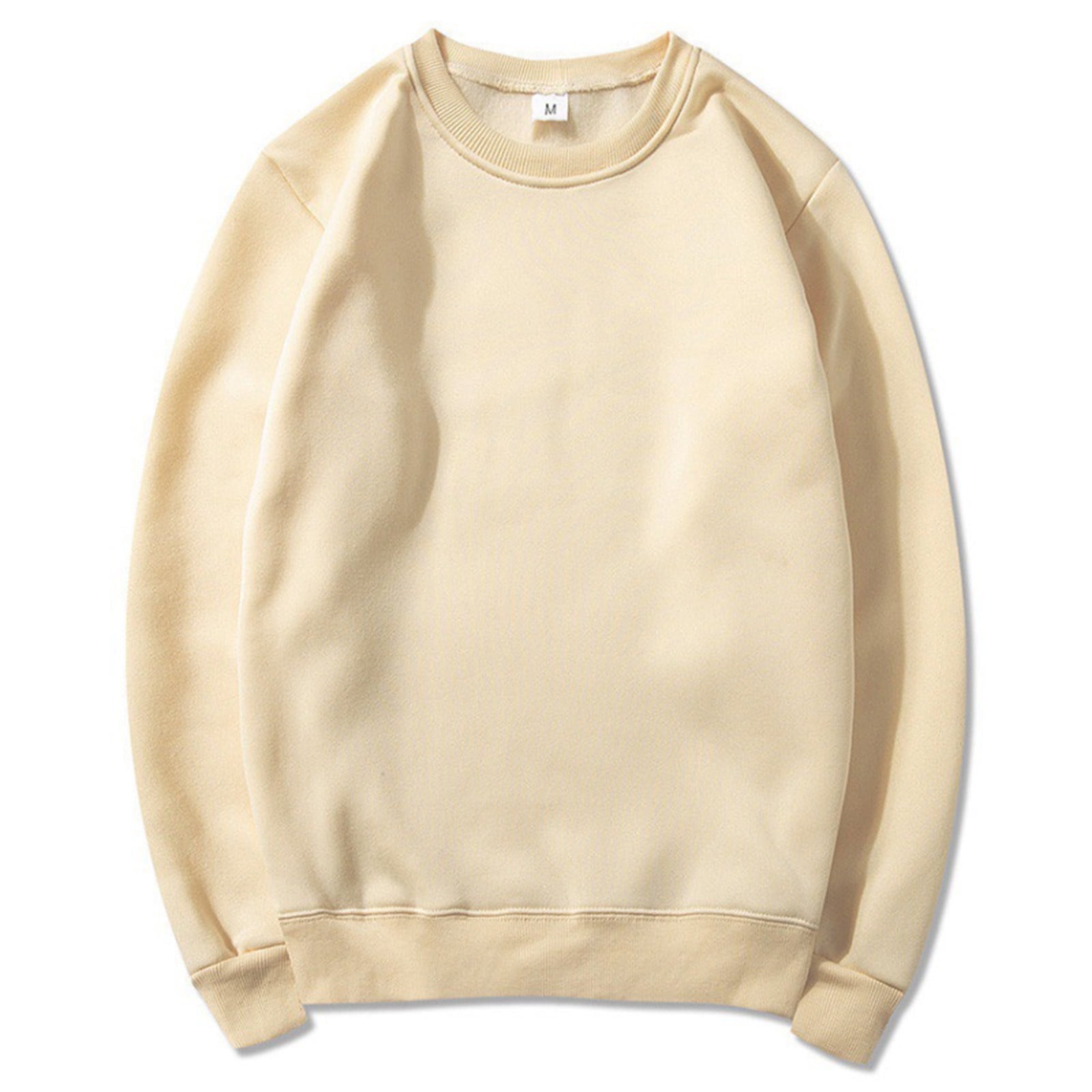 guisaled Crewneck Sweatshirts for Men Long Sleeve Basic Pullover Shirts ...
