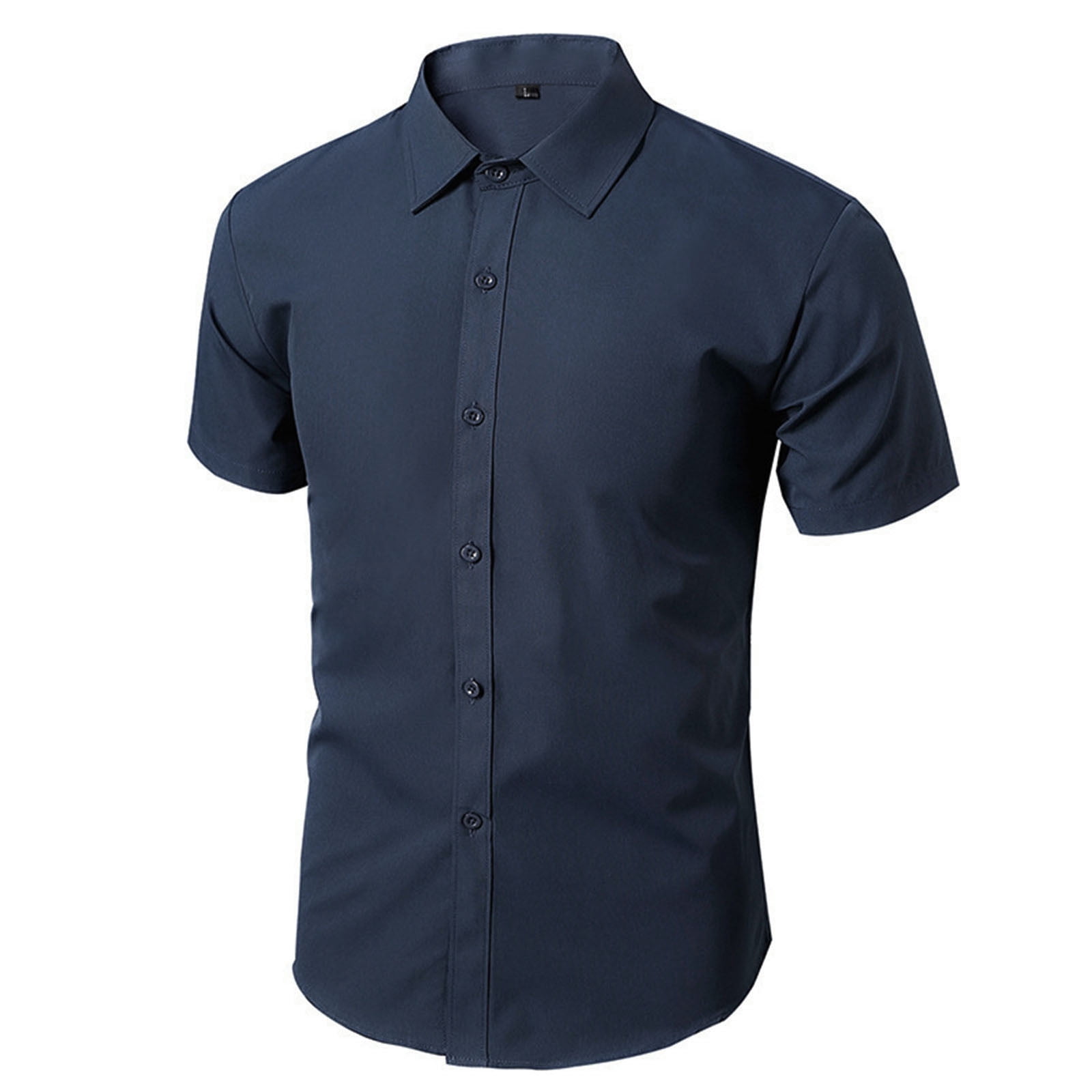 guisaled Dress Shirts for Men Short Sleeve Casual Business Work formal ...