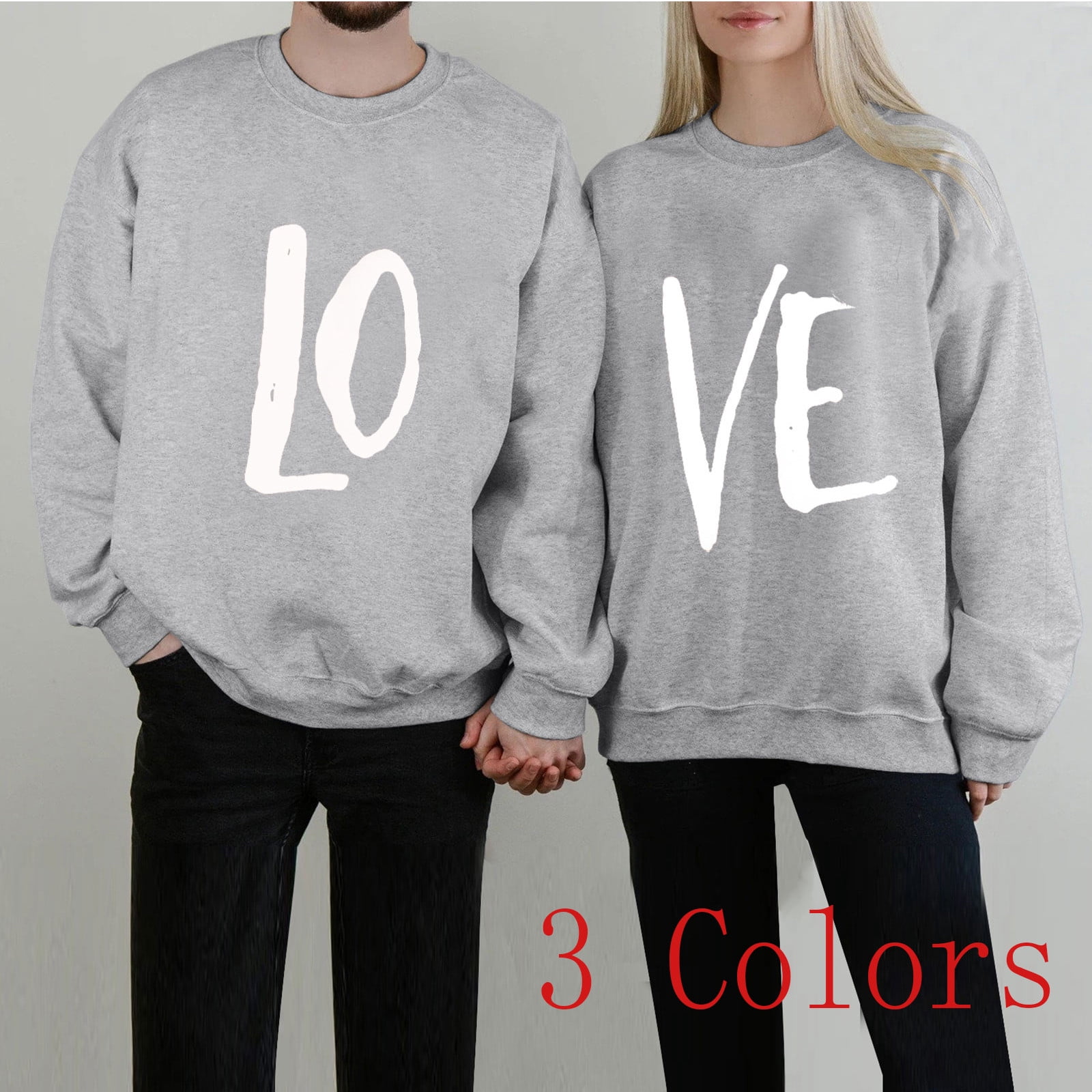 guisaled I Love My Girlfriend Hoodie Funny Crewneck Letter Printed ...