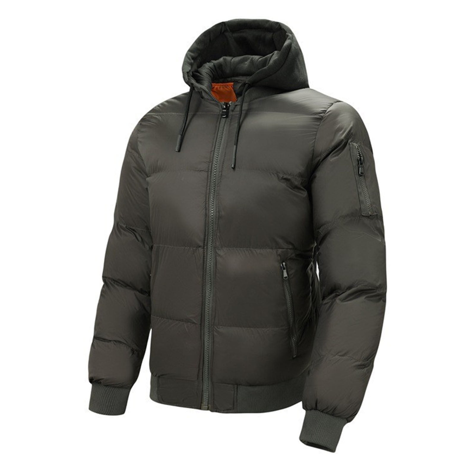 guisaled Men's Down Jackets Stand collar Zipper Water-Resistant Warm ...