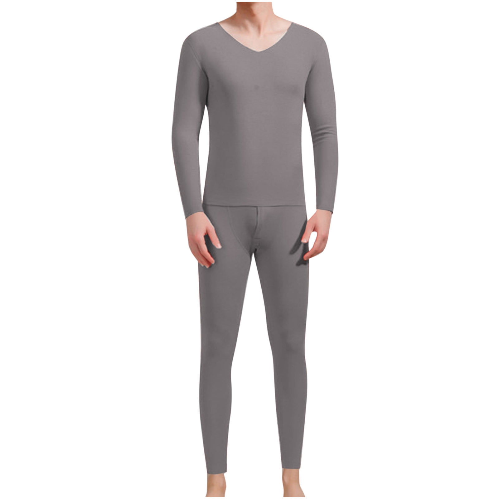 guisaled Men's Long Johns Thermal Underwear Modal Crewneck Top And ...