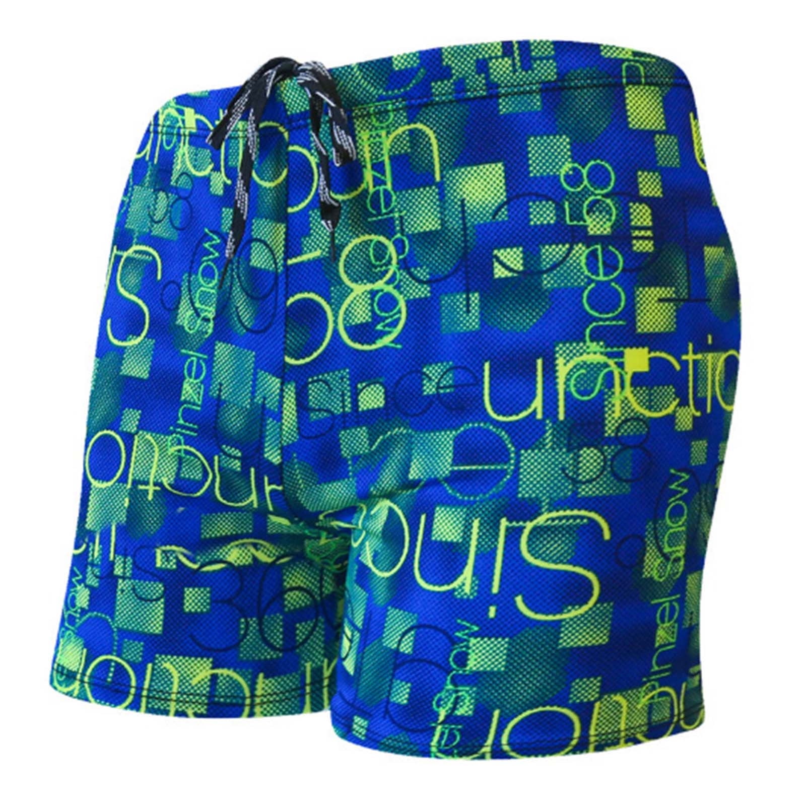 guisaled Men's Swim Jammers Athletic Quick Dry Square Leg Swimsuit for ...