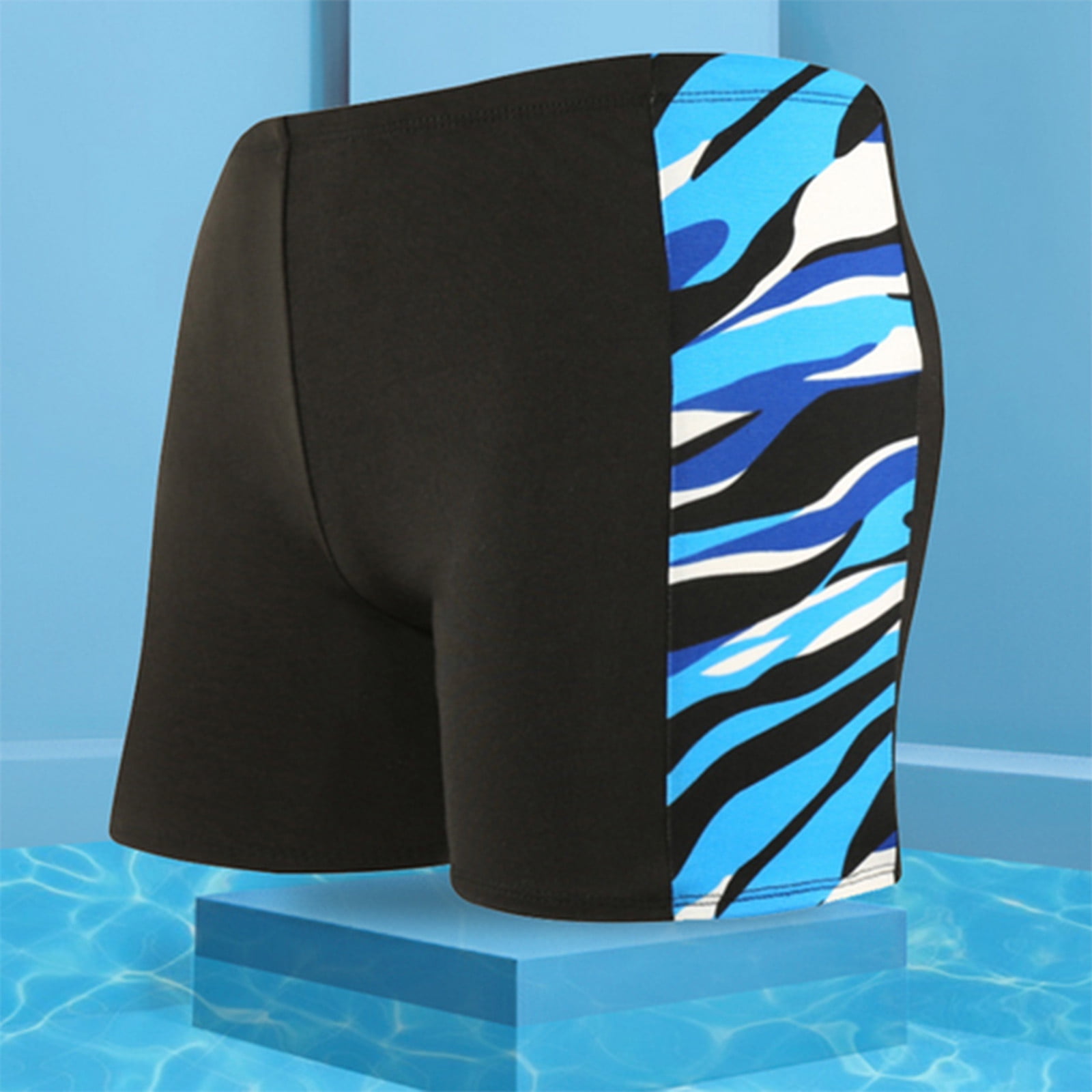 guisaled Men's Swim Jammers Athletic Quick Dry Square Leg Swimsuit for ...