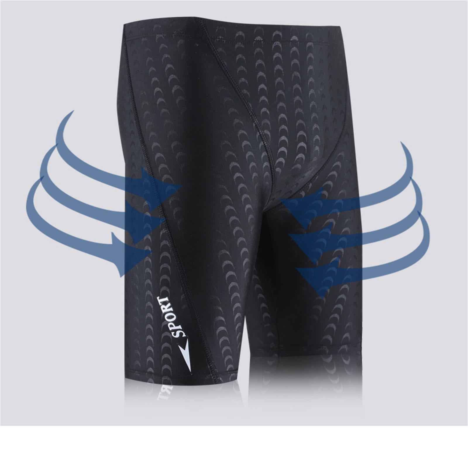 guisaled Men's Swim Jammers Athletic Training Swimming Trunks Quick Dry ...