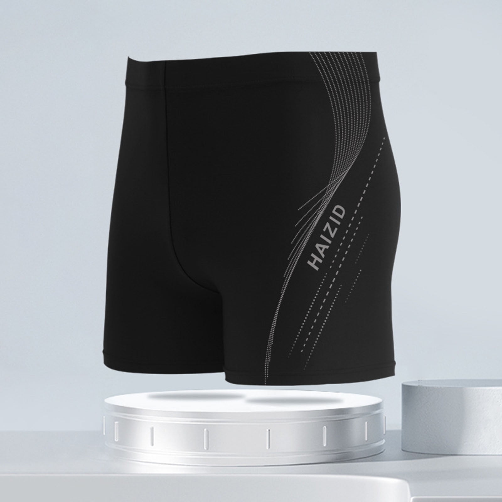 guisaled Men's Swim Shorts Compression Swimming Jammer Square Leg Cool ...