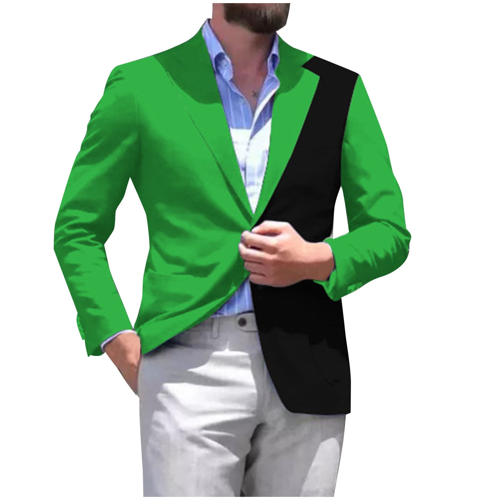 guisaled Mens Casual Sport Coat Slim Fit Lightweight Blazers Jacket One ...