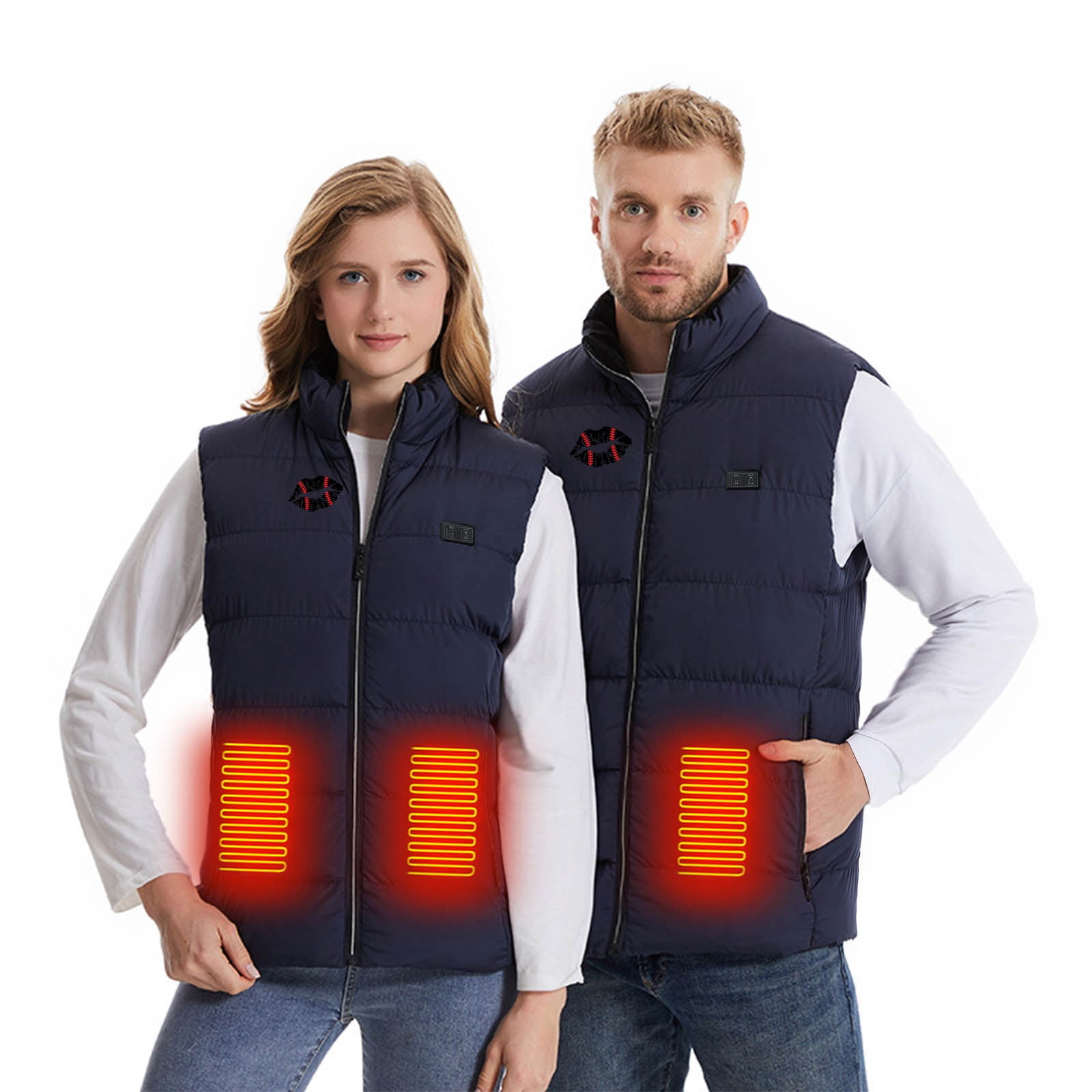 guisaled Mens Heated Vests 9 Heating Zones Heated Jacket Lightweight ...