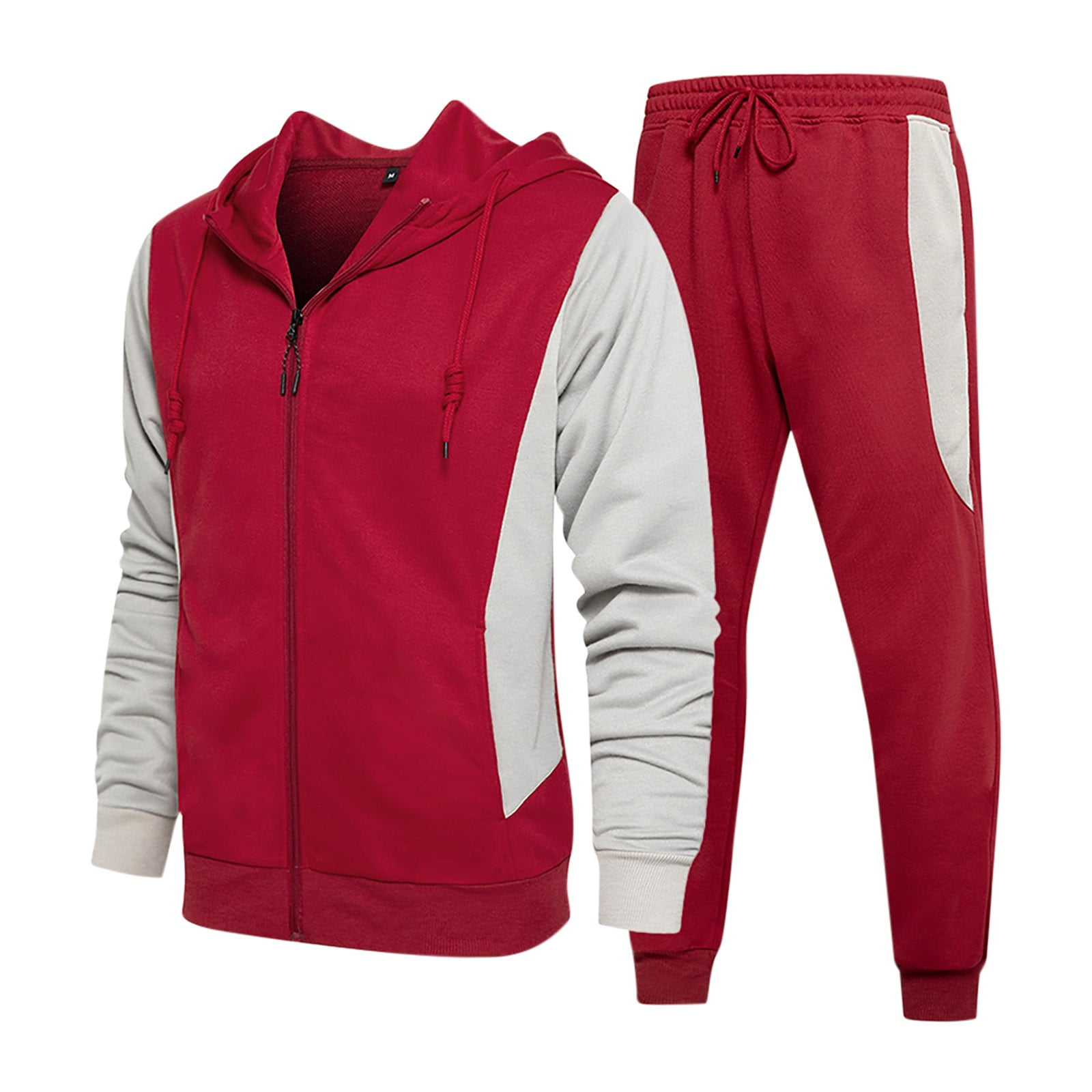 guisaled Mens Tracksuit 2 Piece Sets Hoodie Long Sleeve Full Zip ...