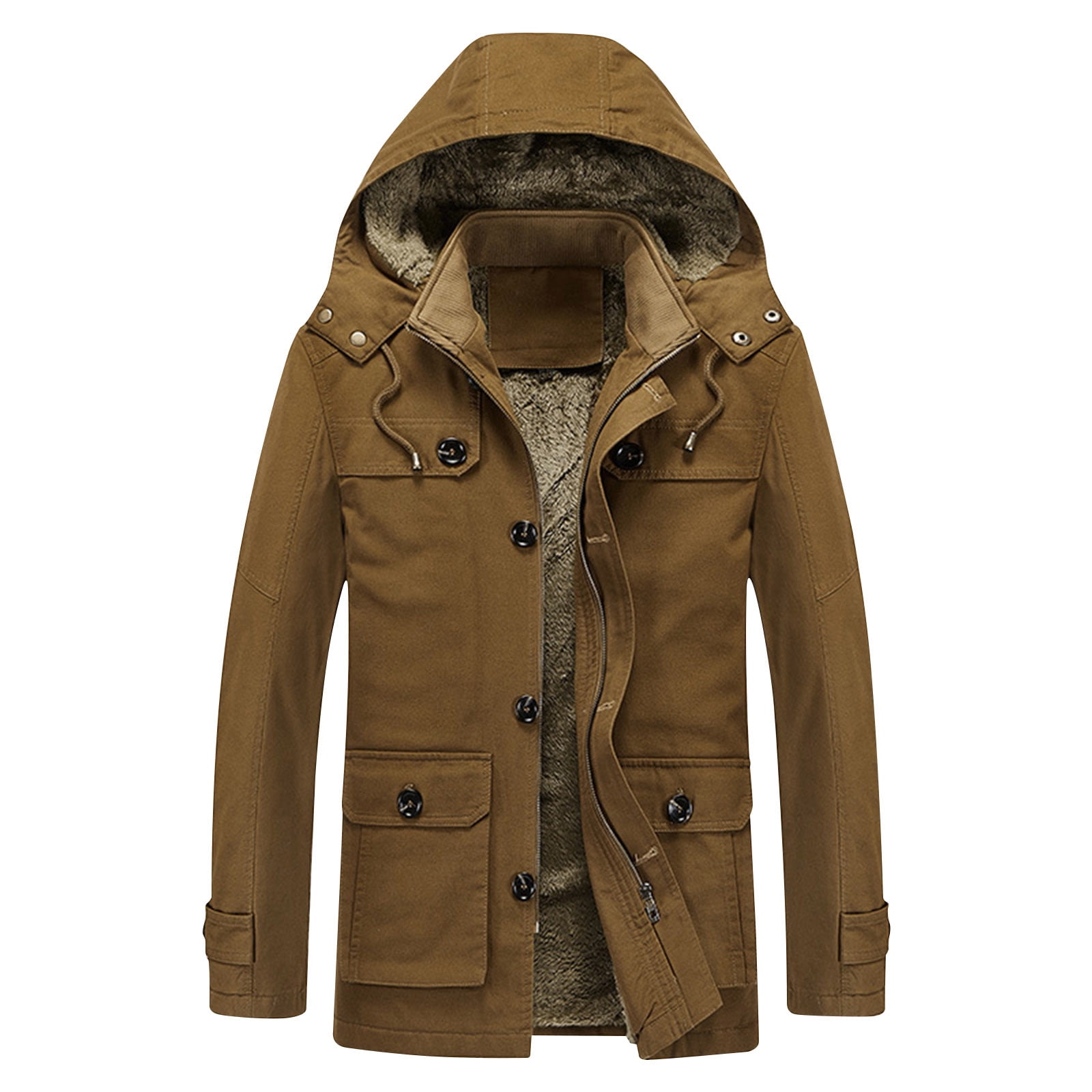 guisaled Mens Winter Coat Thicken Warm Parka Jacket Snow Ski Jacket ...