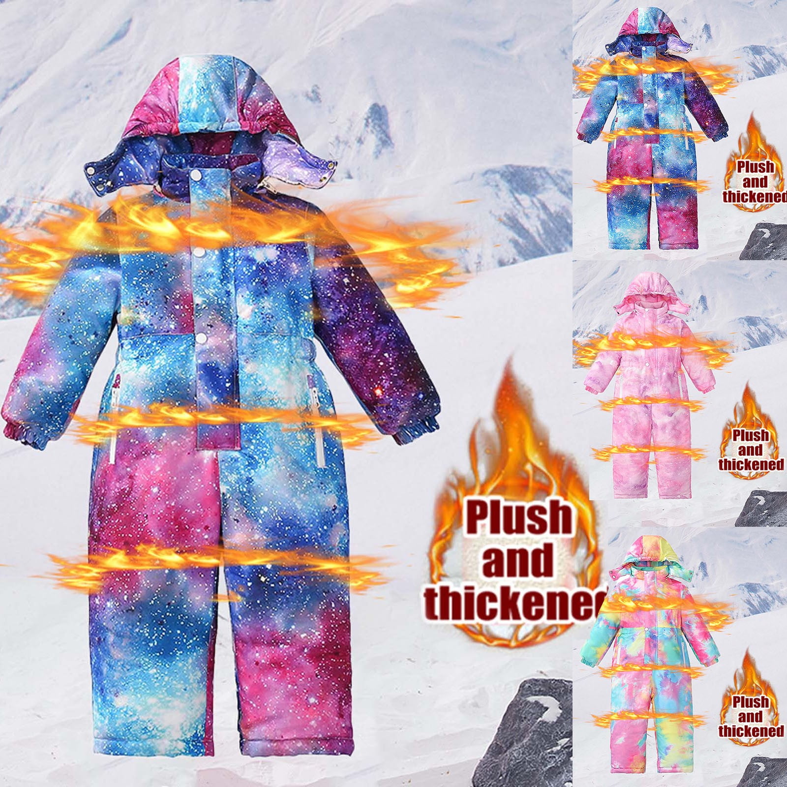 guisaled Snow Suits for Kids One Piece Waterproof Windproof Ski Suits ...