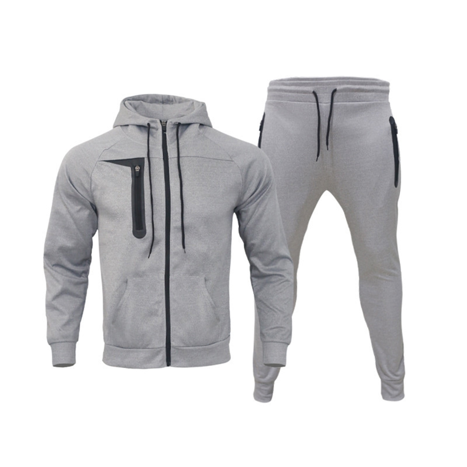 guisaled Sweat Suits for Men 2 Piece Jogger Sets Full Zip Casual ...