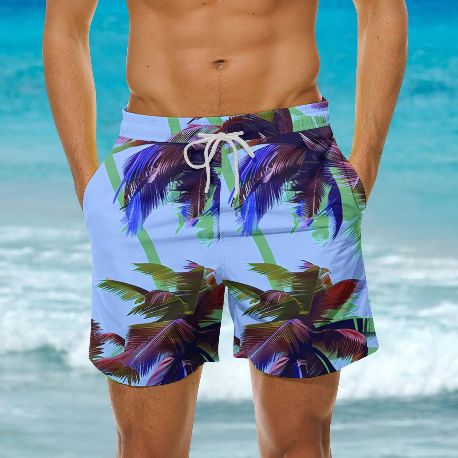 guisaled Swim Suits For Men Swim Trunks Men 5 Inch Inseam Board Shorts ...