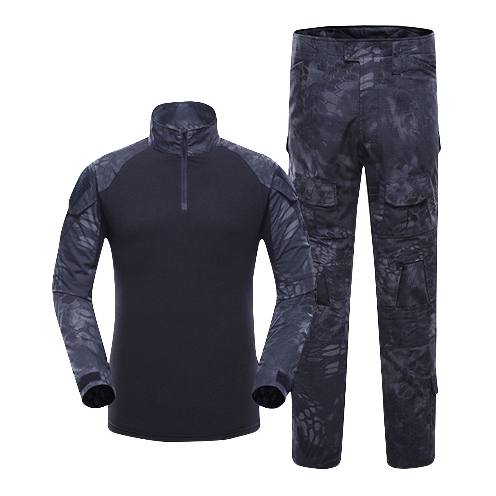 guisaled Tactical Tracksuit Set for Men Long Sleeve Fashion Sweatsuits ...