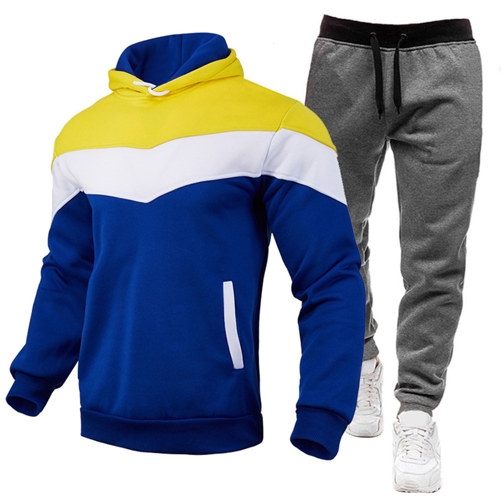 guisaled Trendy Tracksuit 2 Pieces Set for Men Athletic Casual Cozy ...